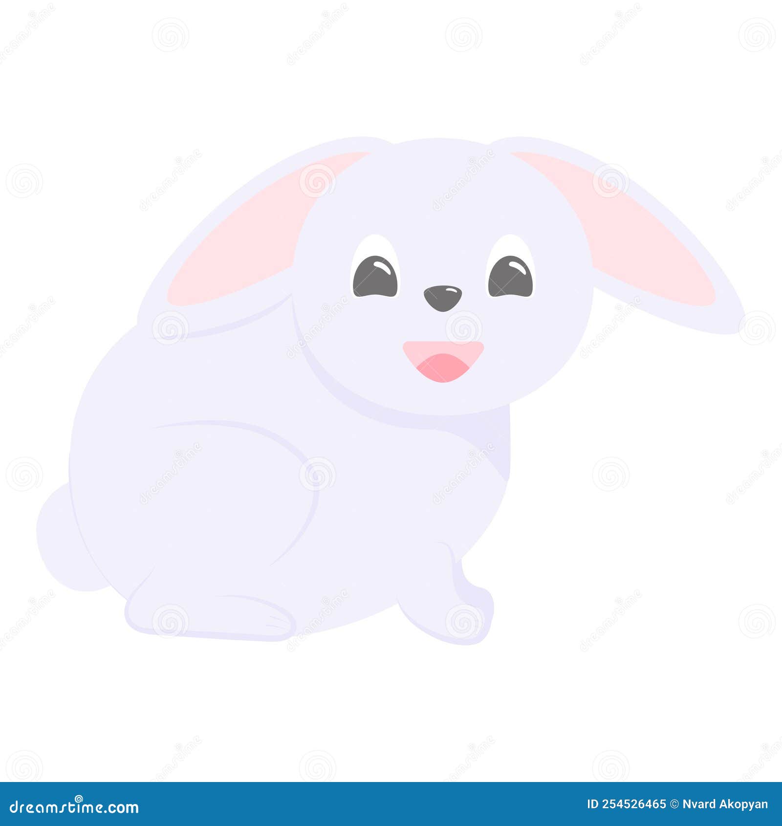 Bunny Cartoon Vector Illustration Funny Rabbit Stock Vector ...