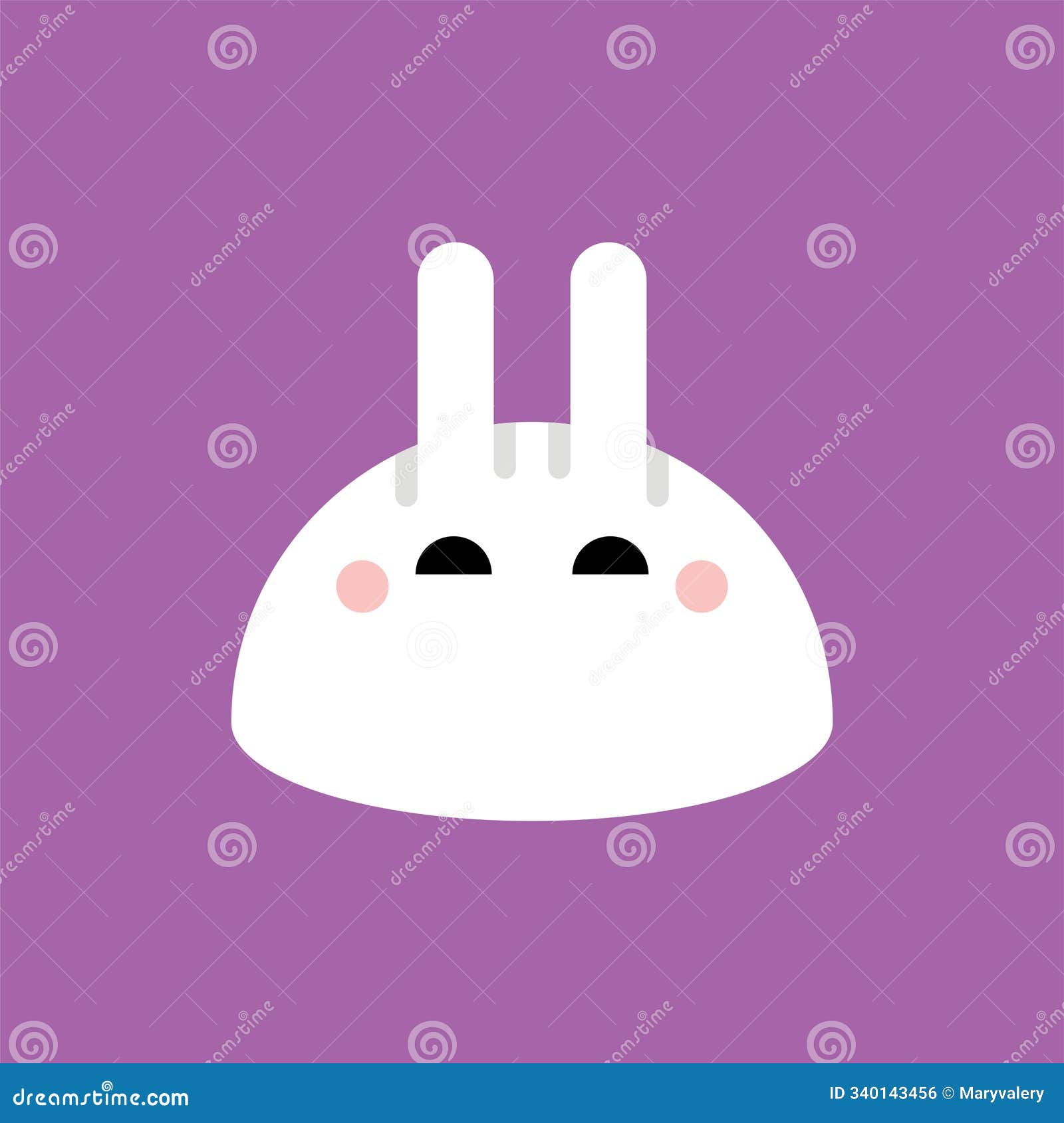 Bunny Drop with Ears. Funny Creatures Stock Vector - Illustration of ...