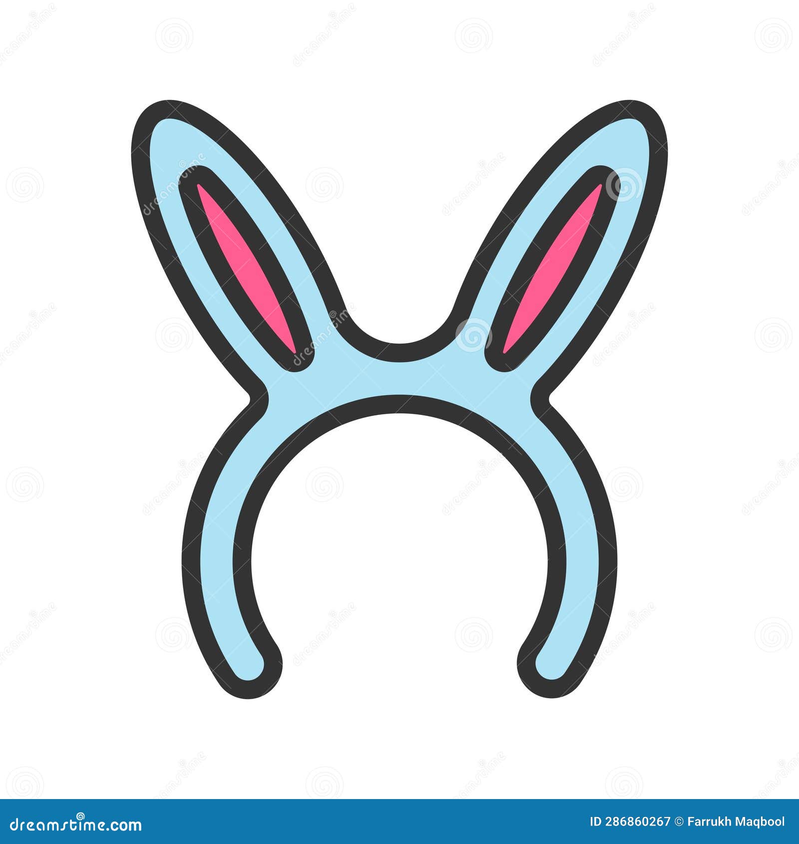 Bunny Ears Icon Image. stock vector. Illustration of isolated - 286860267
