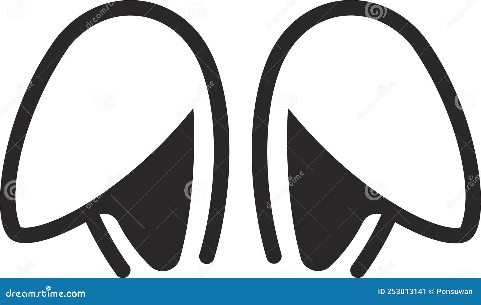 Bunny Ears Icon Vector Illustration Stock Vector - Illustration of ...