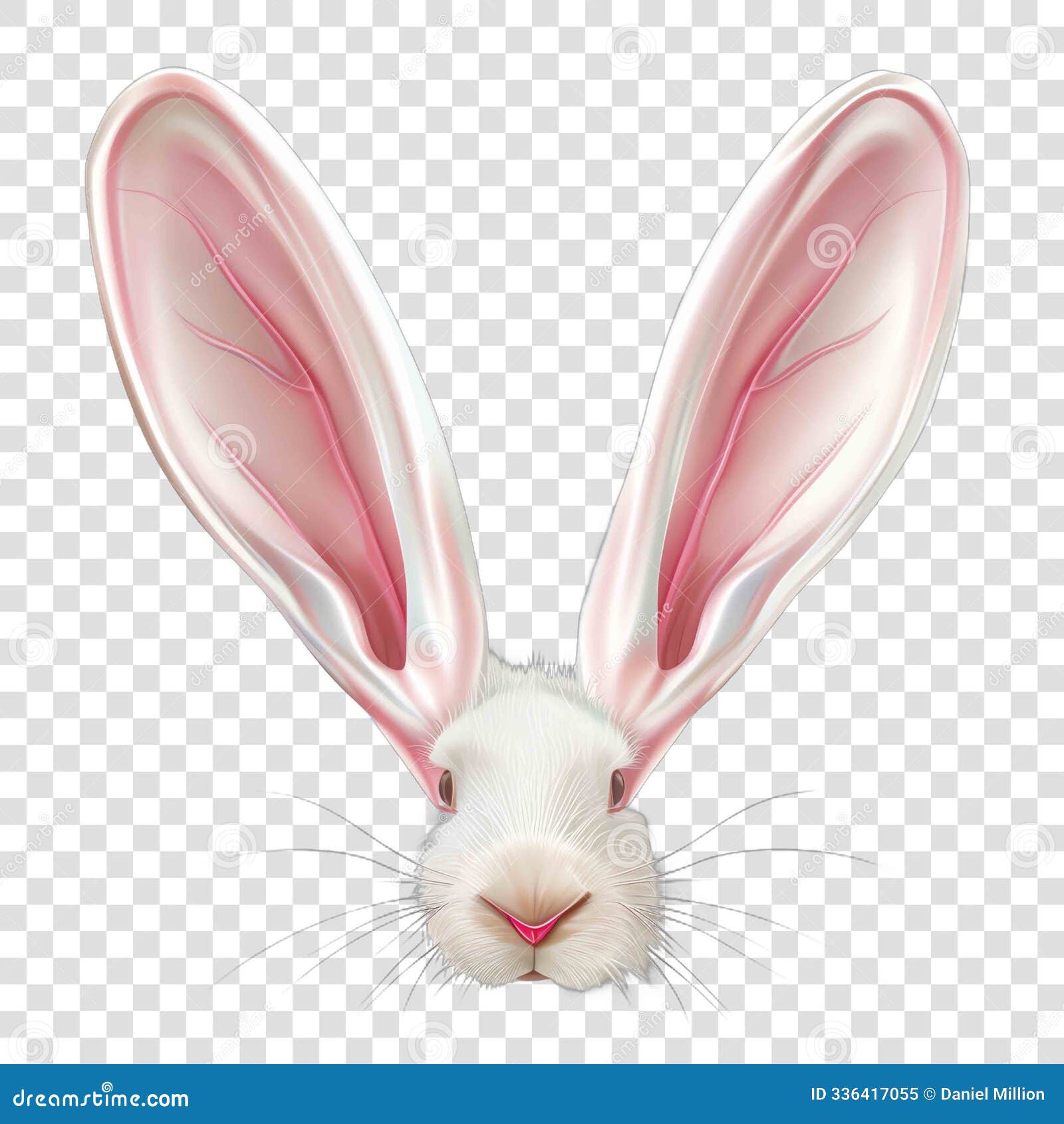 Bunny Ears Transparent Background Realistic Element Stock Illustration ...
