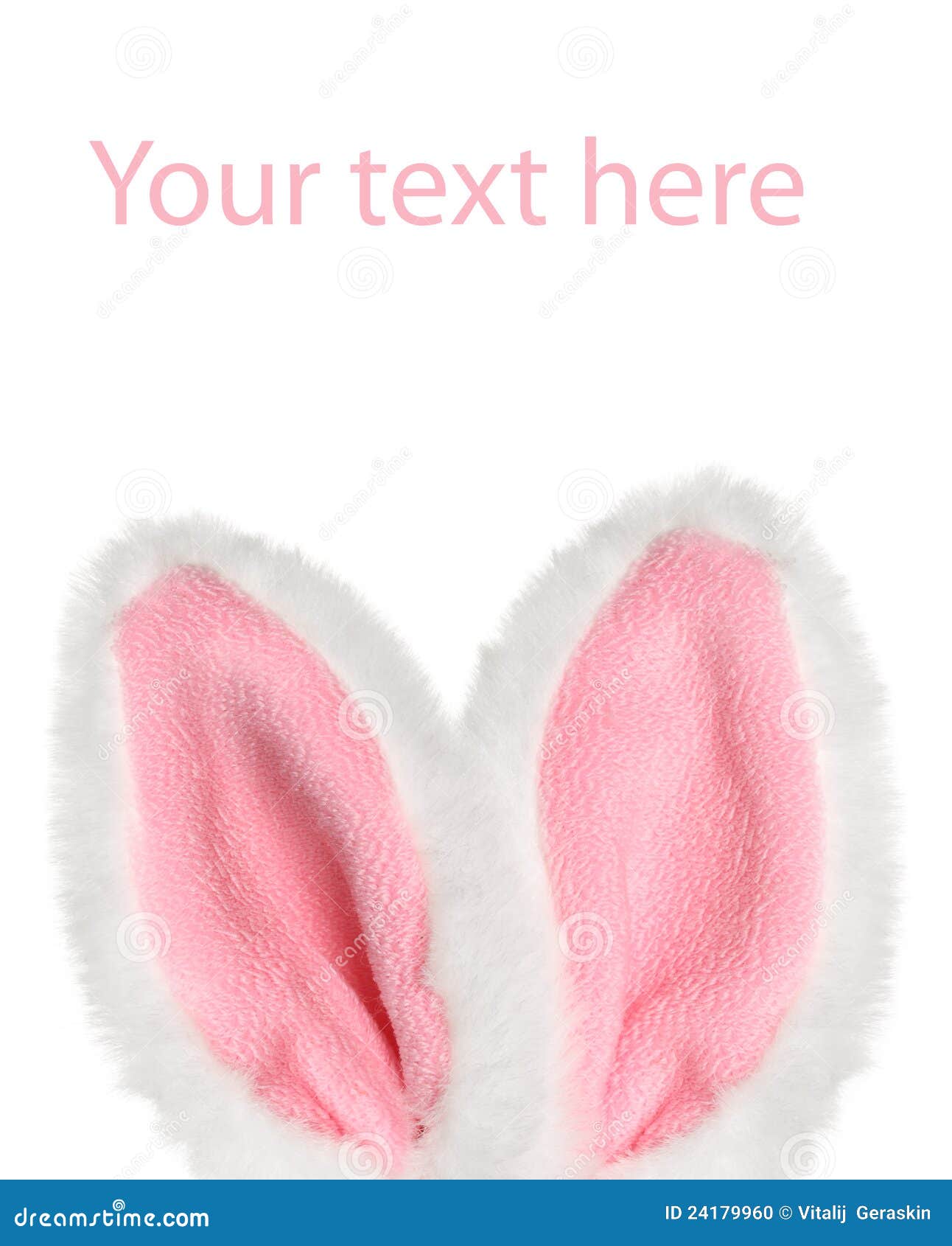 Bunny Ears on a White Background Stock Photo - Image of white, symbol ...