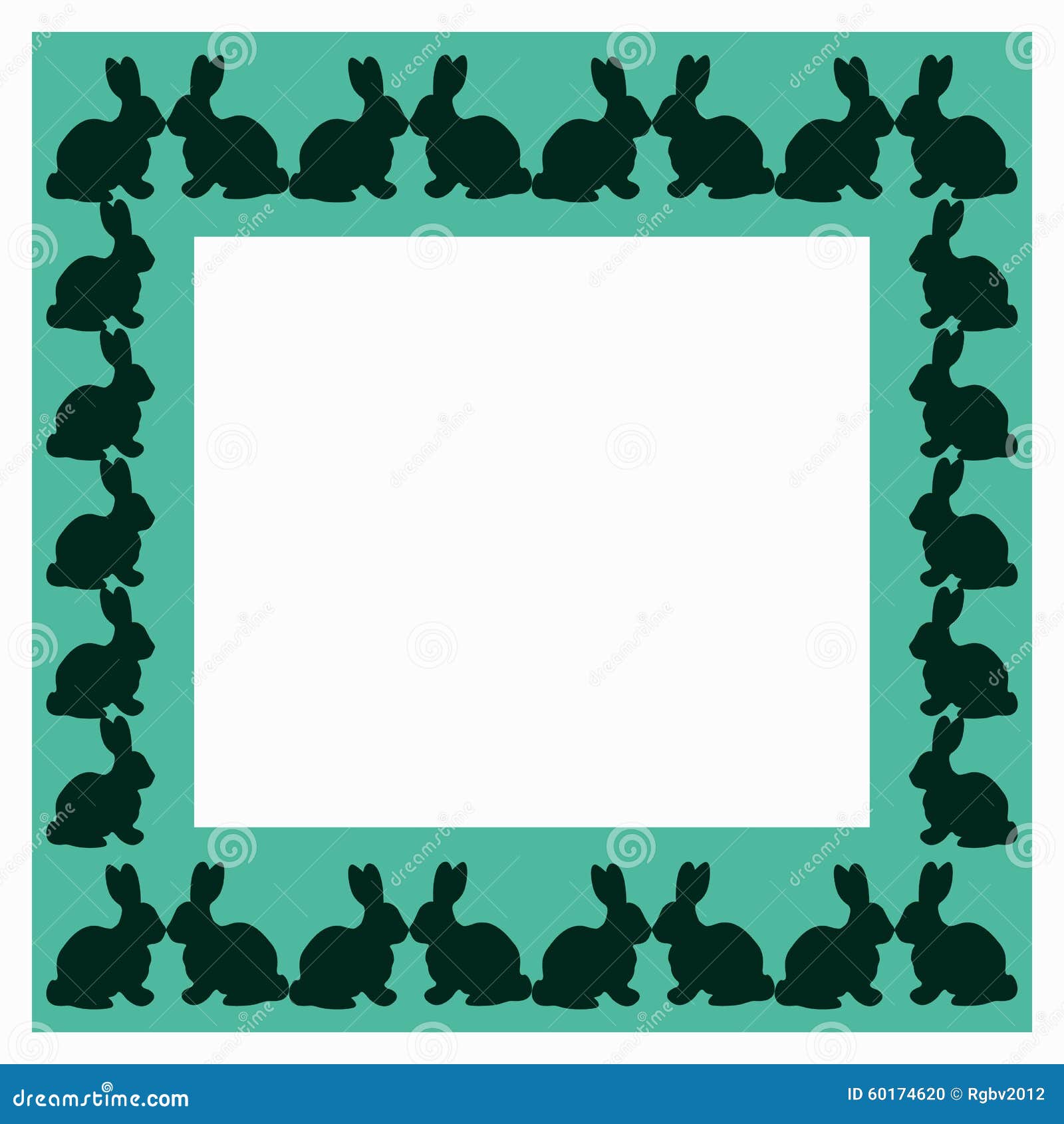 Bunny frame stock vector. Illustration of green, decorative - 60174620
