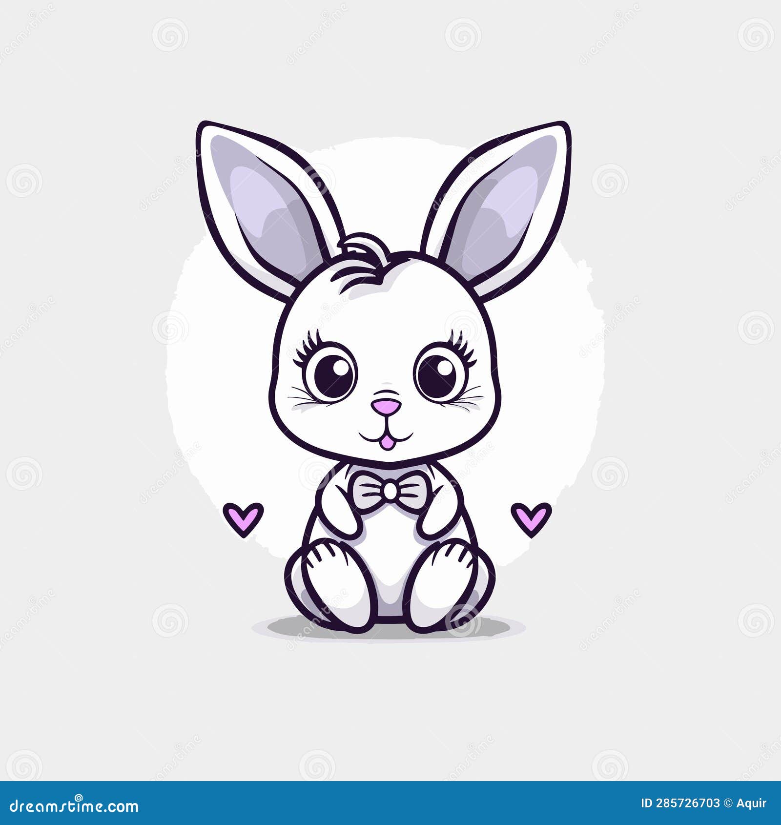 Bunny Hand-drawn Illustration. Bunny. Vector Doodle Style Cartoon ...