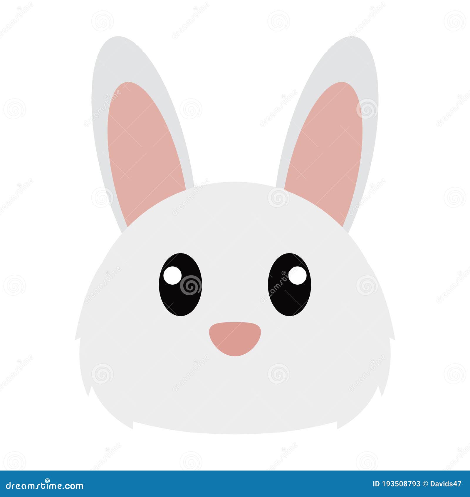 Bunny head cartoon stock vector. Illustration of character - 193508793