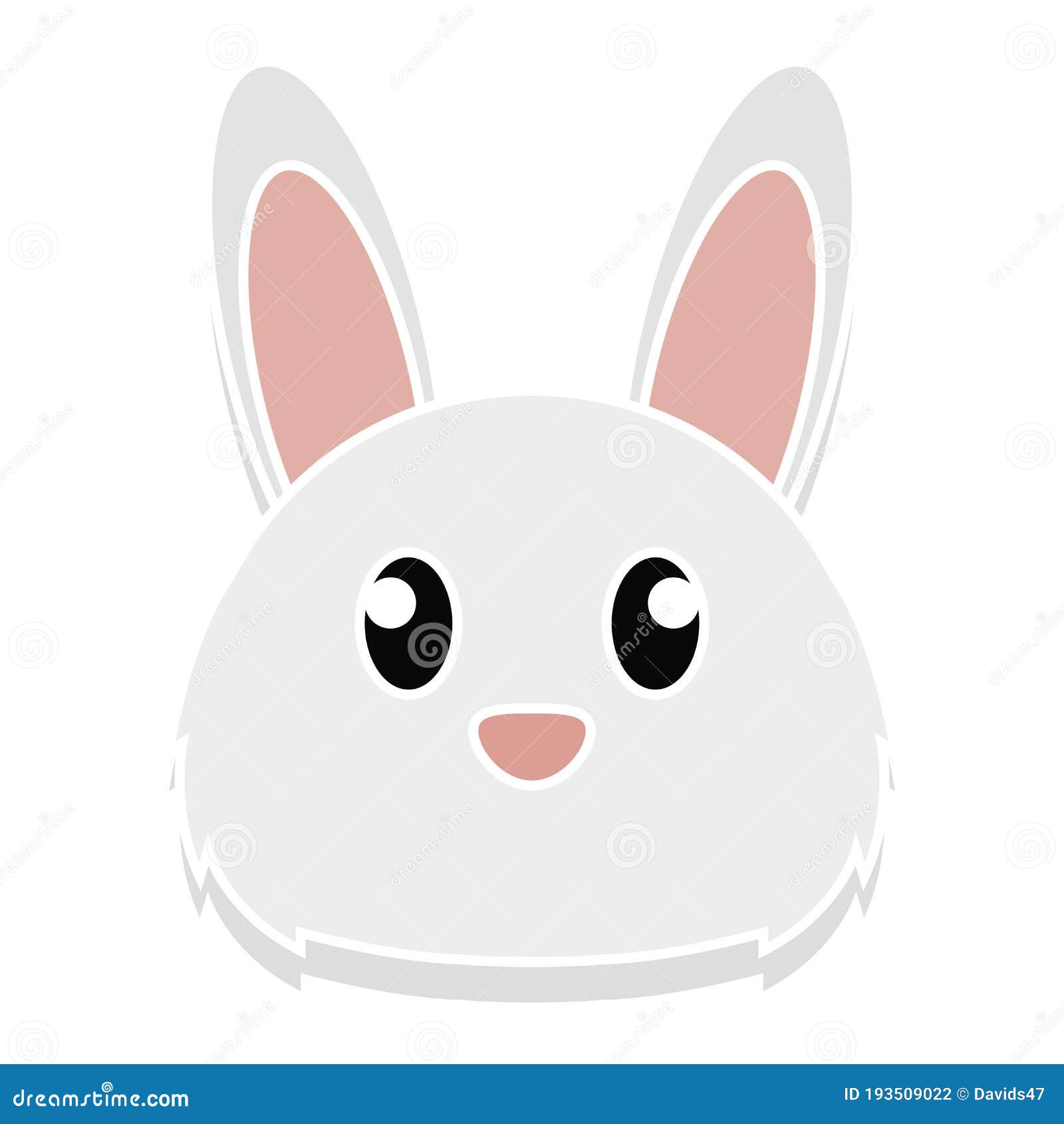 Bunny head cartoon stock vector. Illustration of funny - 193509022
