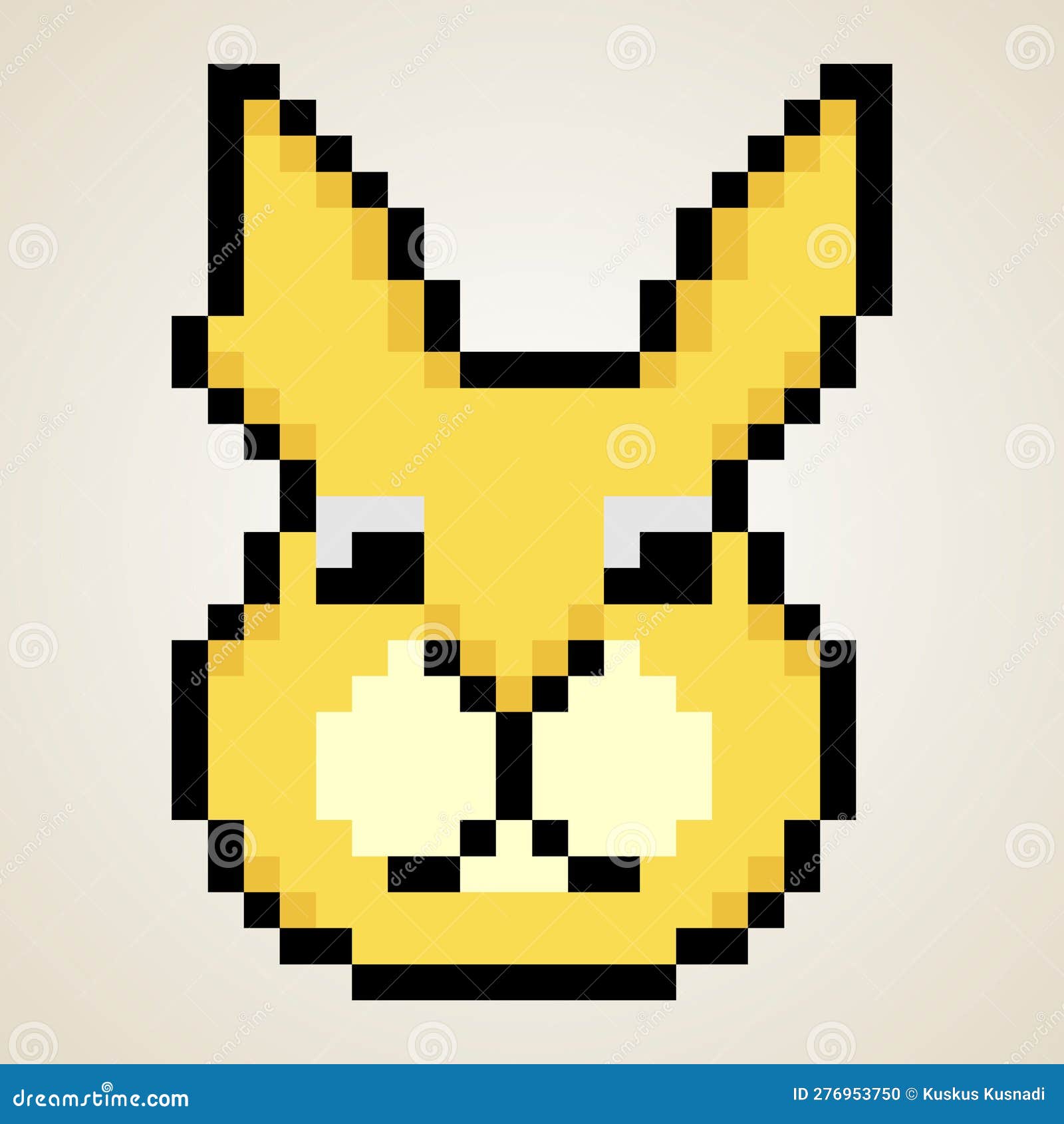 Bunny In Pixel Art Vector Illustration | CartoonDealer.com #135628258