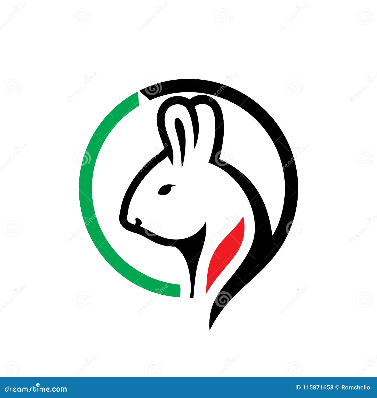 Rabbit meat sign stock vector. Illustration of design - 115871658