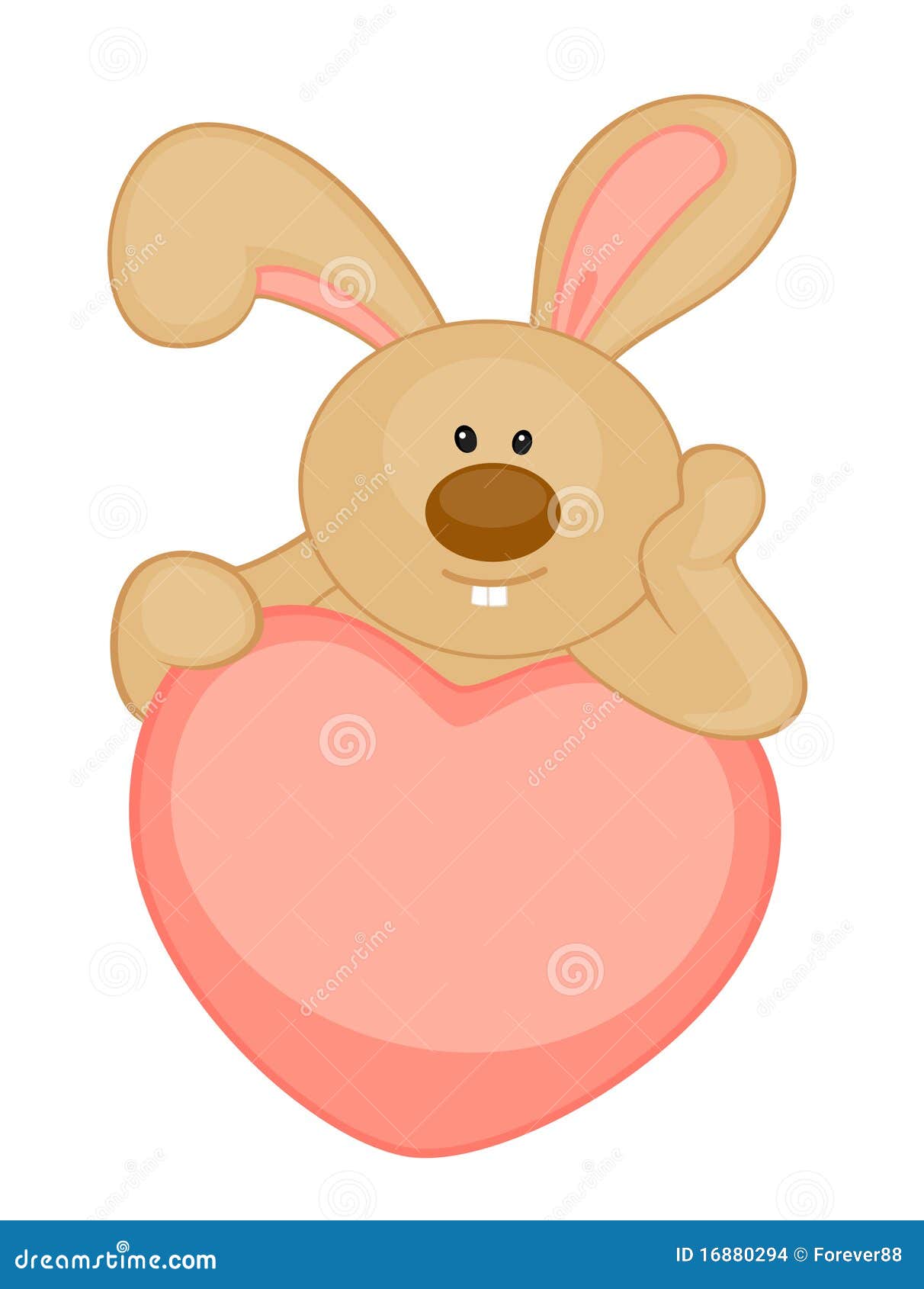 Bunny with heart stock vector. Illustration of animal - 16880294