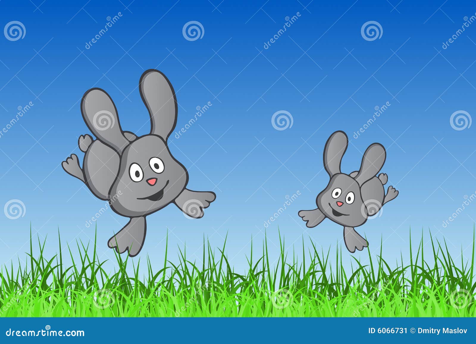 Bunny Hop stock vector. Illustration of leveret, spring - 6066731