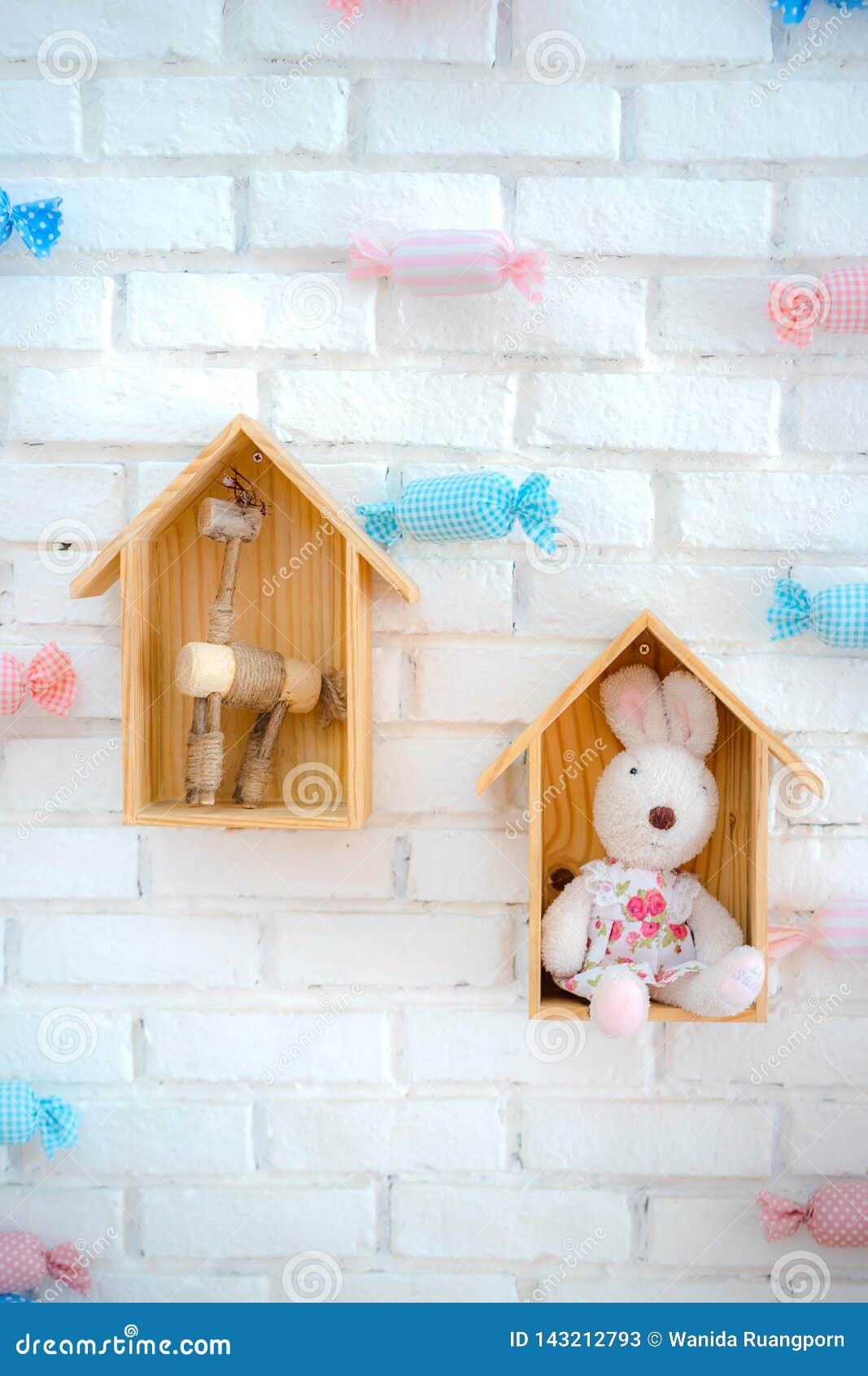 Bunny House on White Background. Stock Image - Image of bunny ...