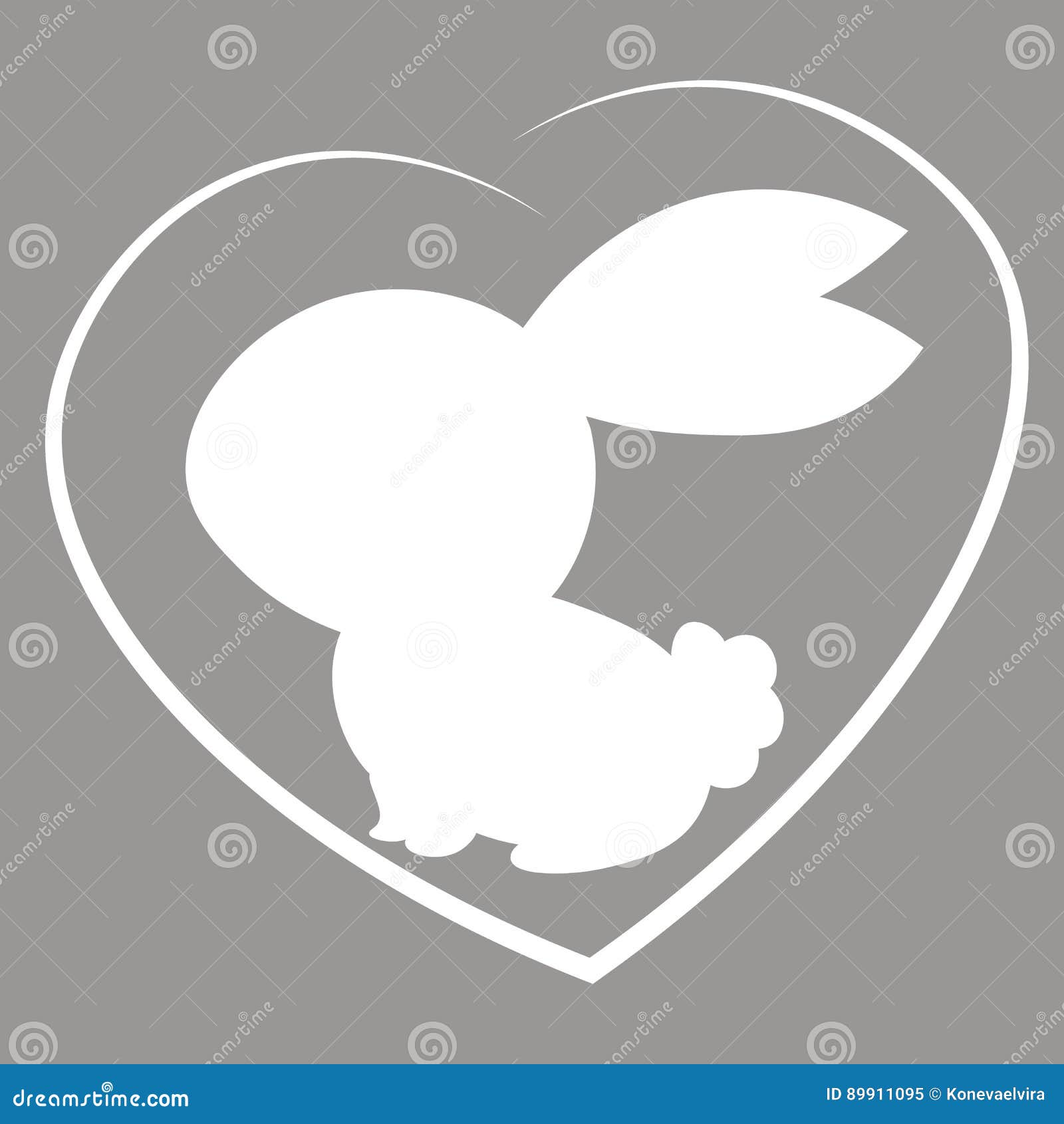 Bunny Icon Symbol of the Holiday. Vector Illustration. Easter Bunny ...