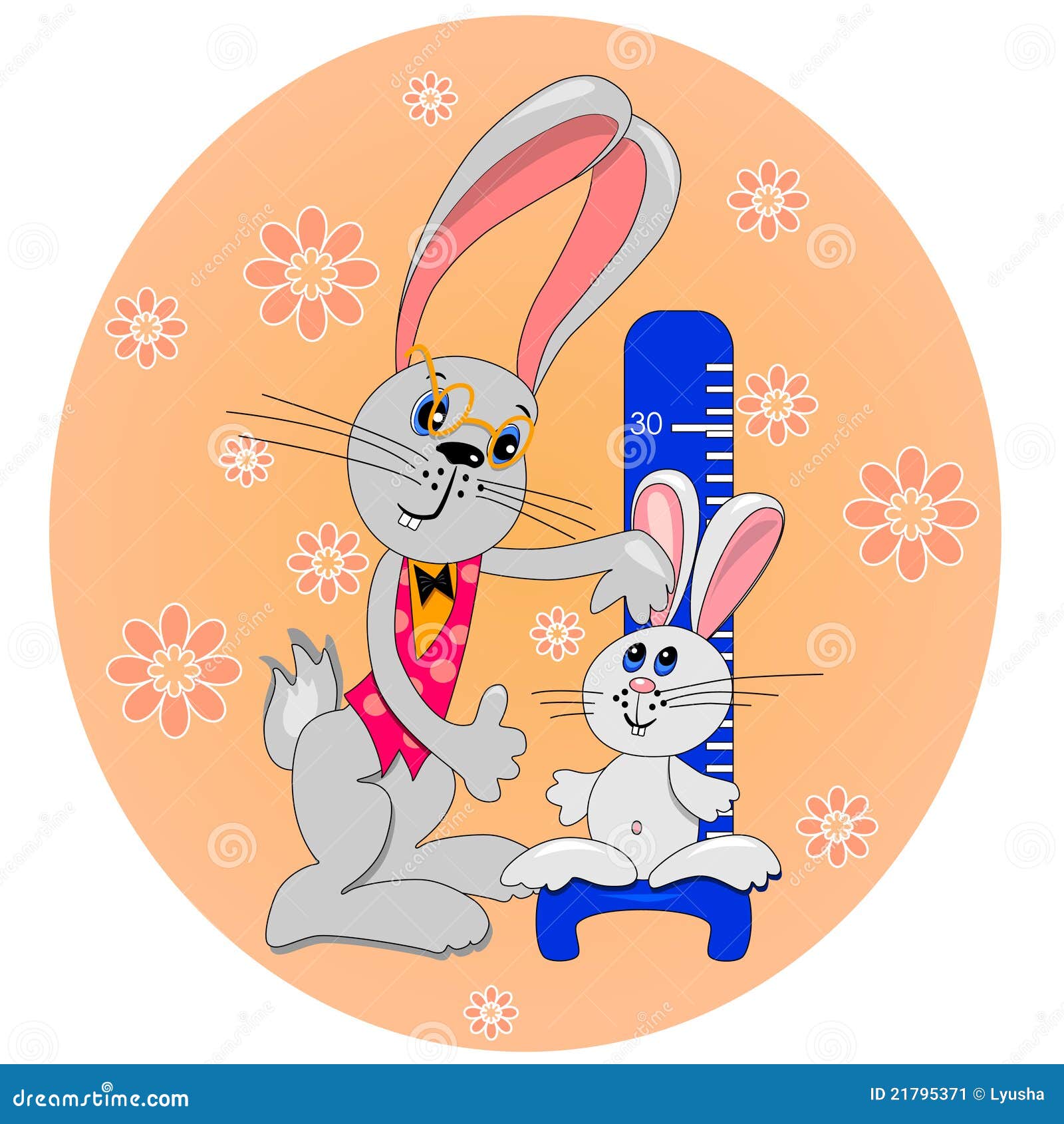 Bunny Kid with Father Cartoon Card Stock Vector - Illustration of ...