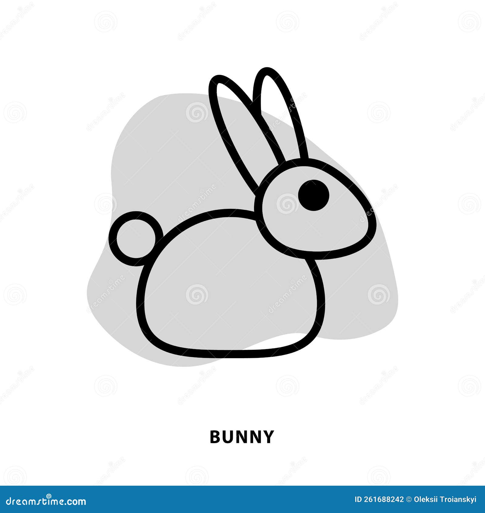 Bunny Linear Icon Design for Application or Web Design Template. Vector ...
