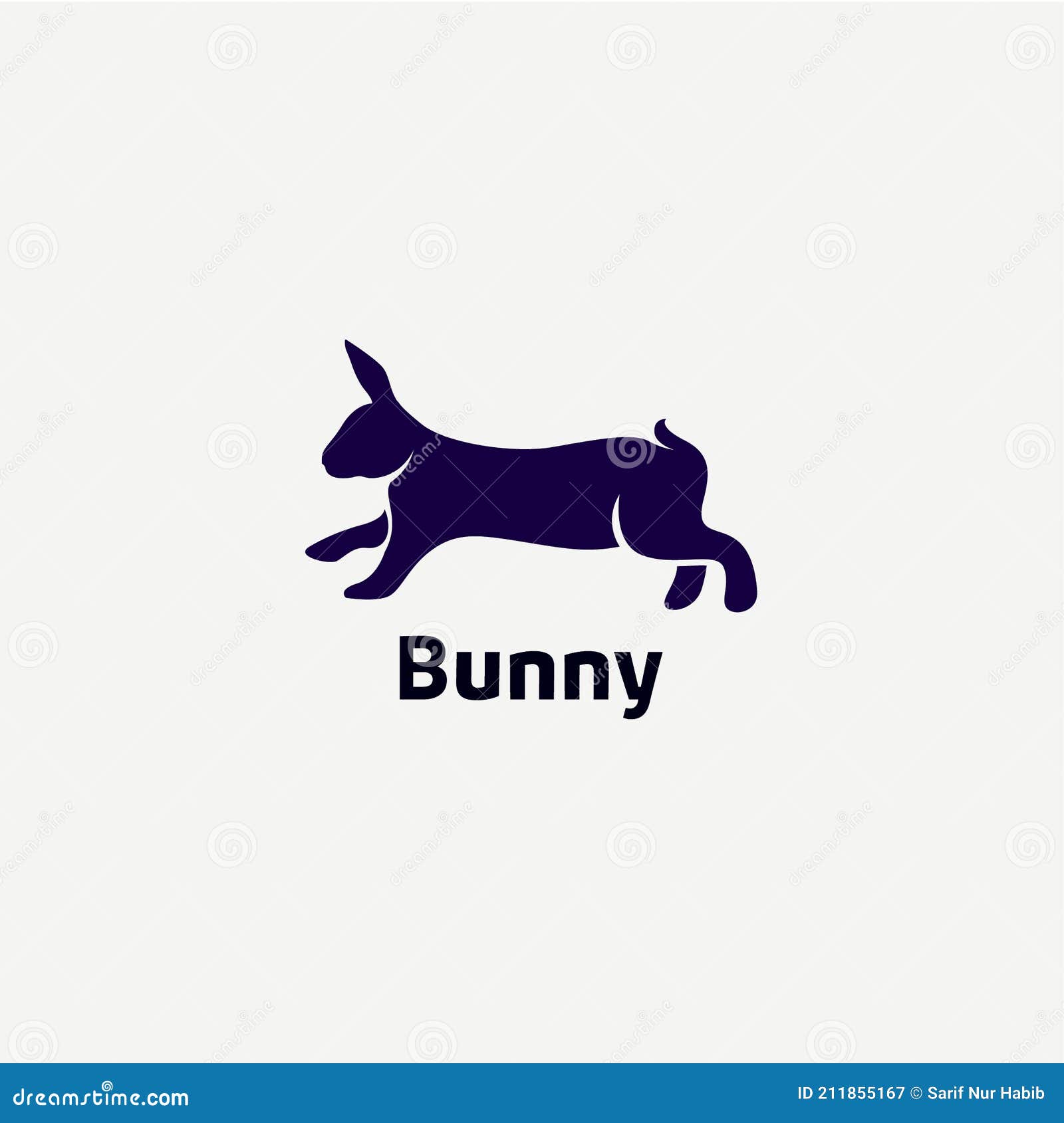 Bunny Logo Design Template stock vector. Illustration of element ...