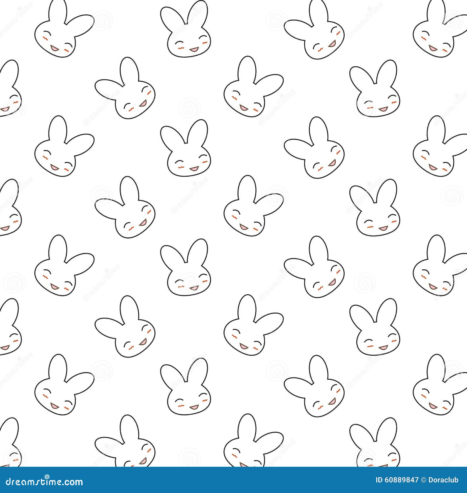 Bunny pattern stock vector. Illustration of pattern, rabbit - 60889847