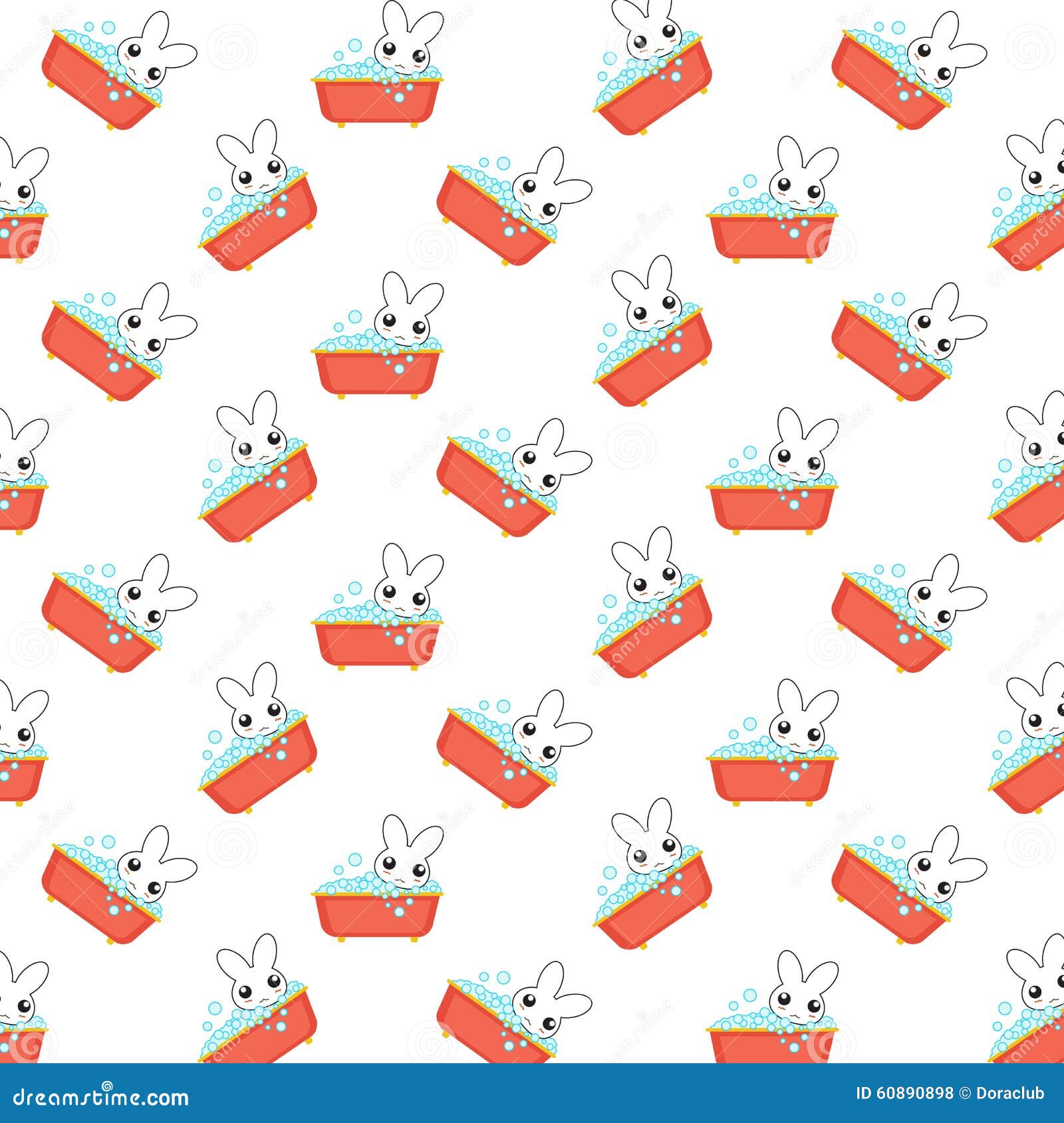Bunny pattern stock vector. Illustration of seamless - 60890898