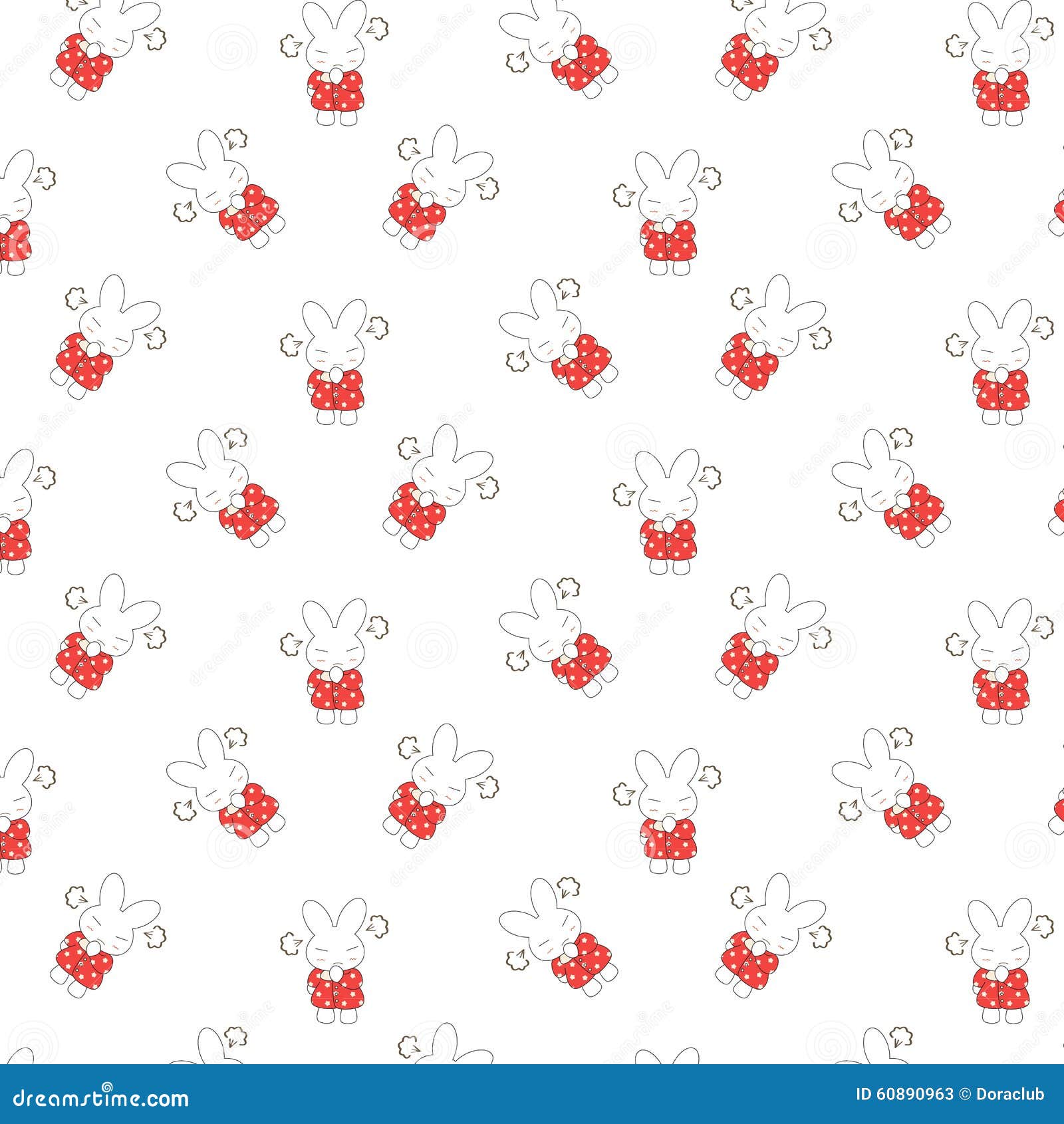 Bunny pattern stock vector. Illustration of wallpaper - 60890963
