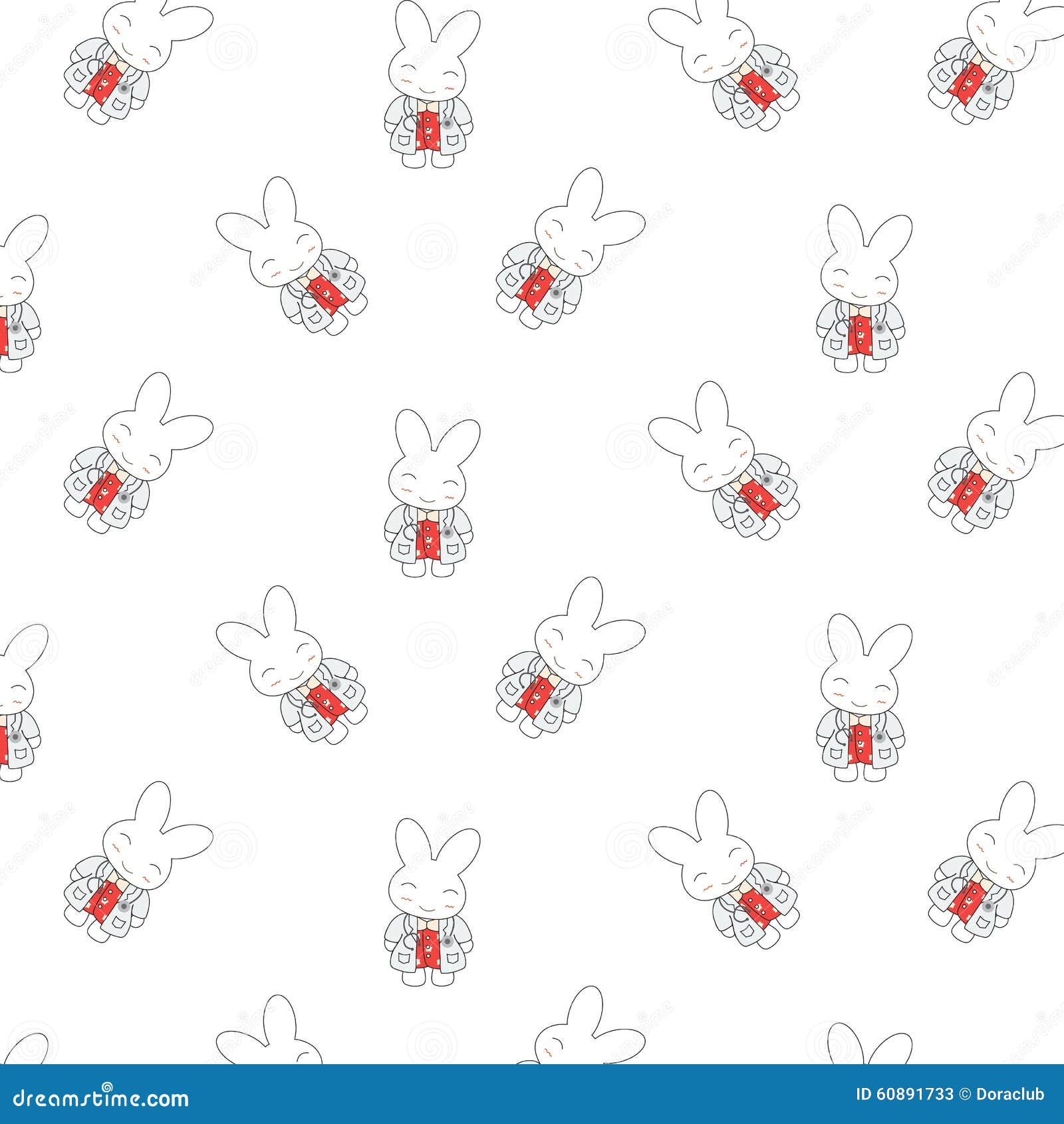 Bunny pattern stock vector. Illustration of cute, rabbit - 60891733