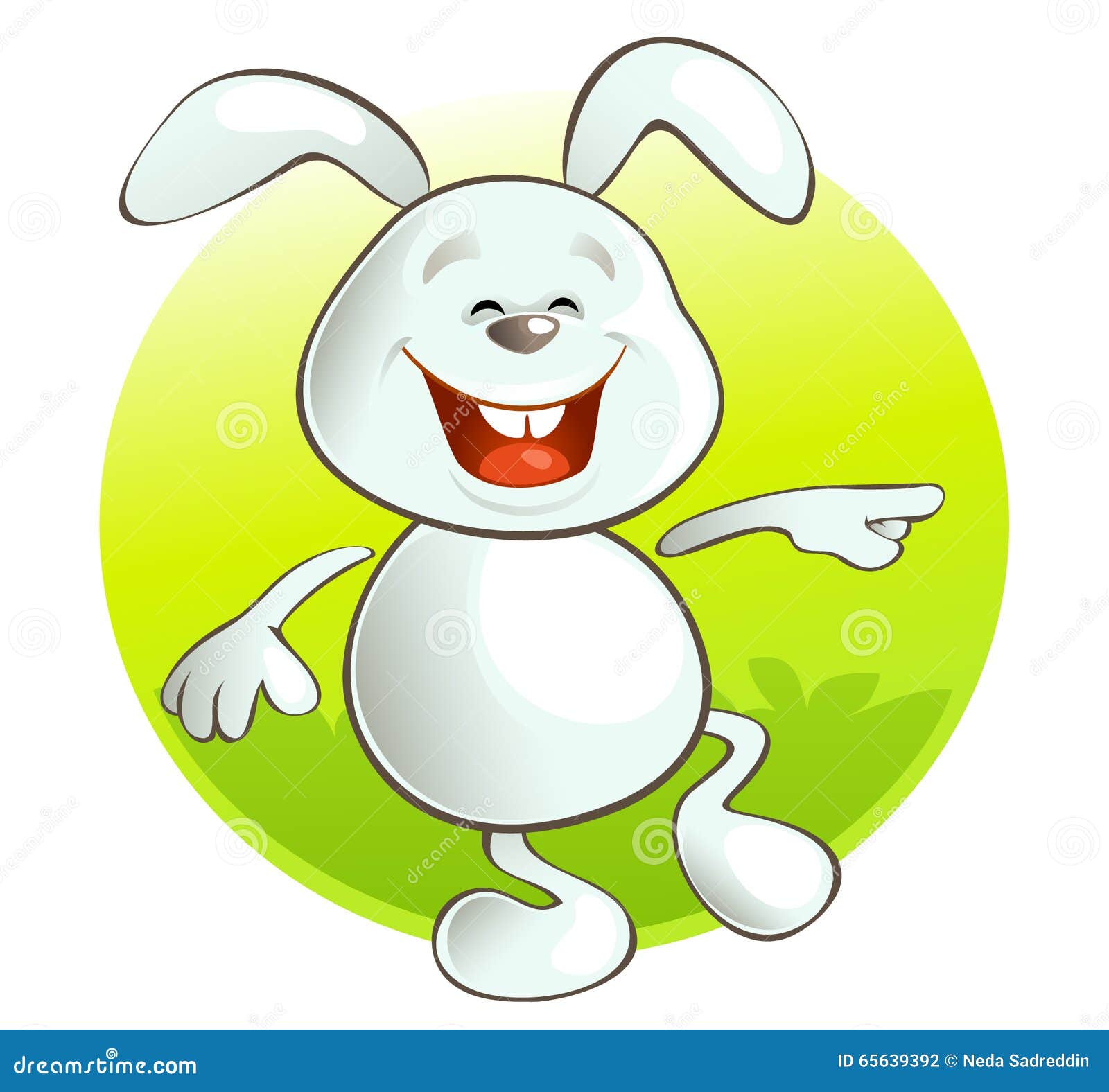 Bunny (Pointing) stock vector. Illustration of cartoon - 65639392