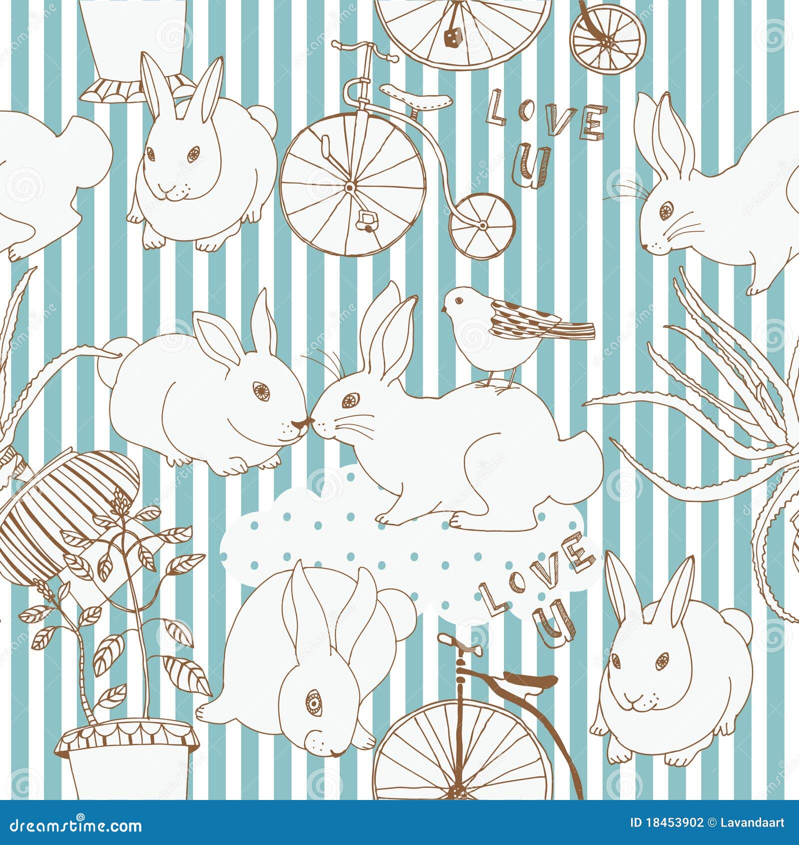Bunny rabbit background stock illustration. Illustration of ...
