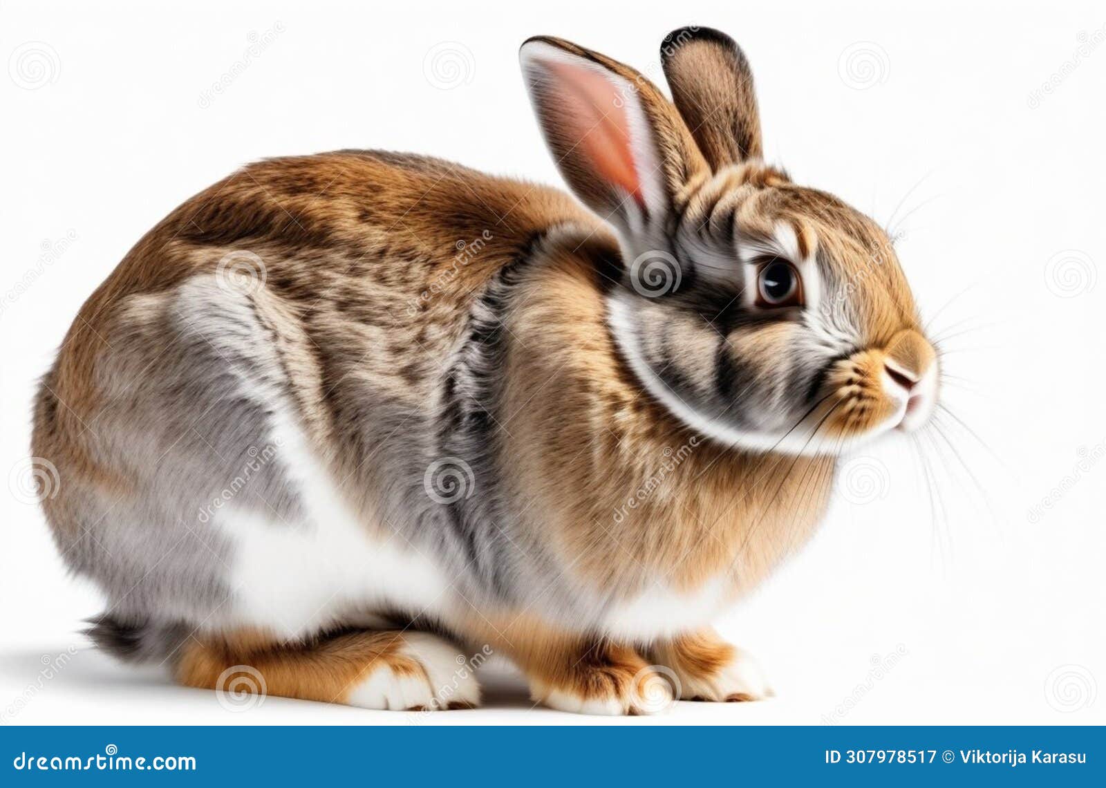 Bunny Rabbit in Front of White Background Stock Image - Image of ...