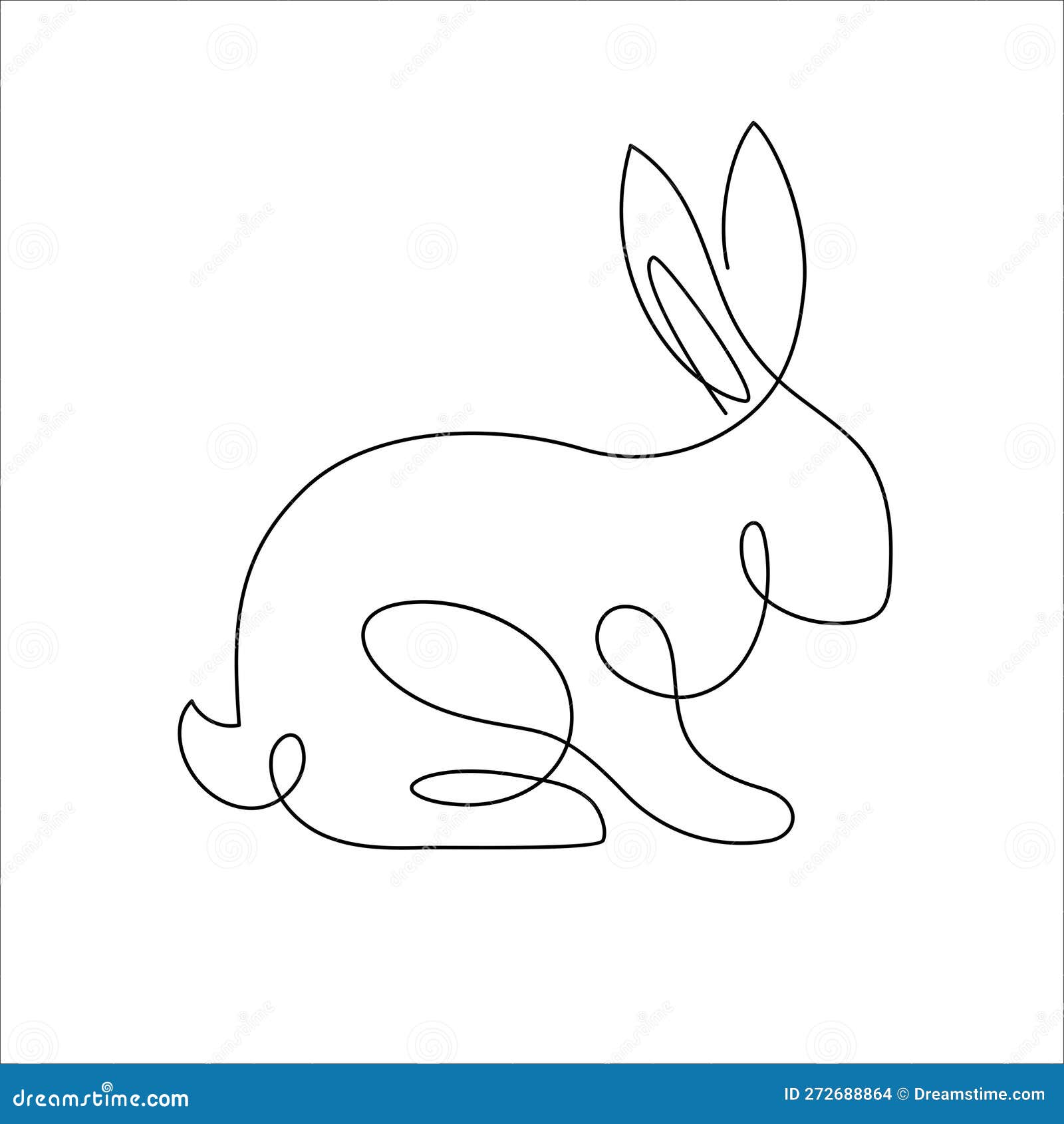 Bunny rabbit line art icon stock vector. Illustration of contour ...