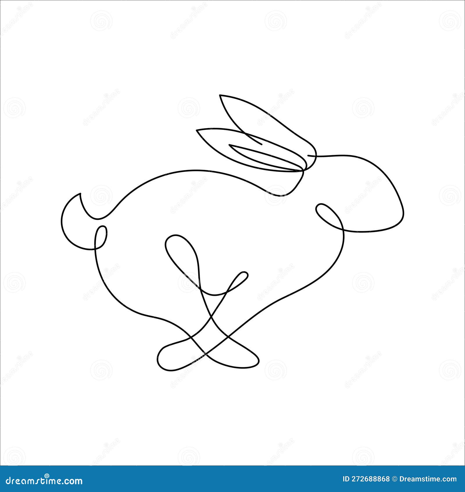 Bunny rabbit line art icon stock vector. Illustration of easter - 272688868