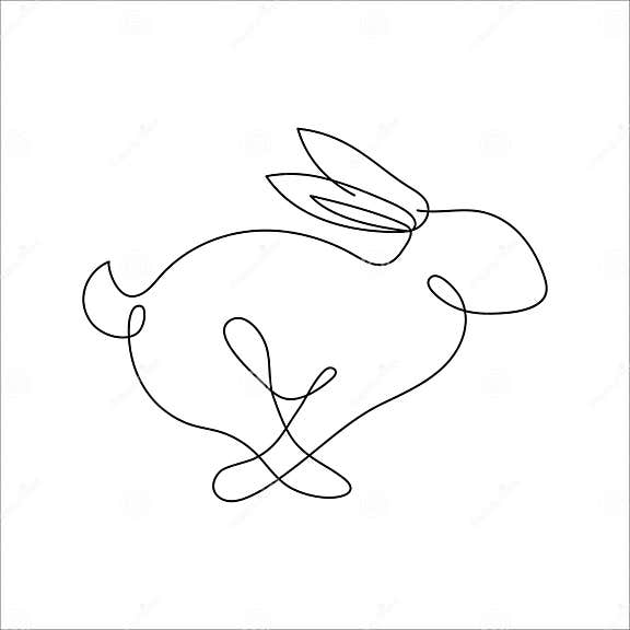 Bunny rabbit line art icon stock vector. Illustration of easter - 272688868