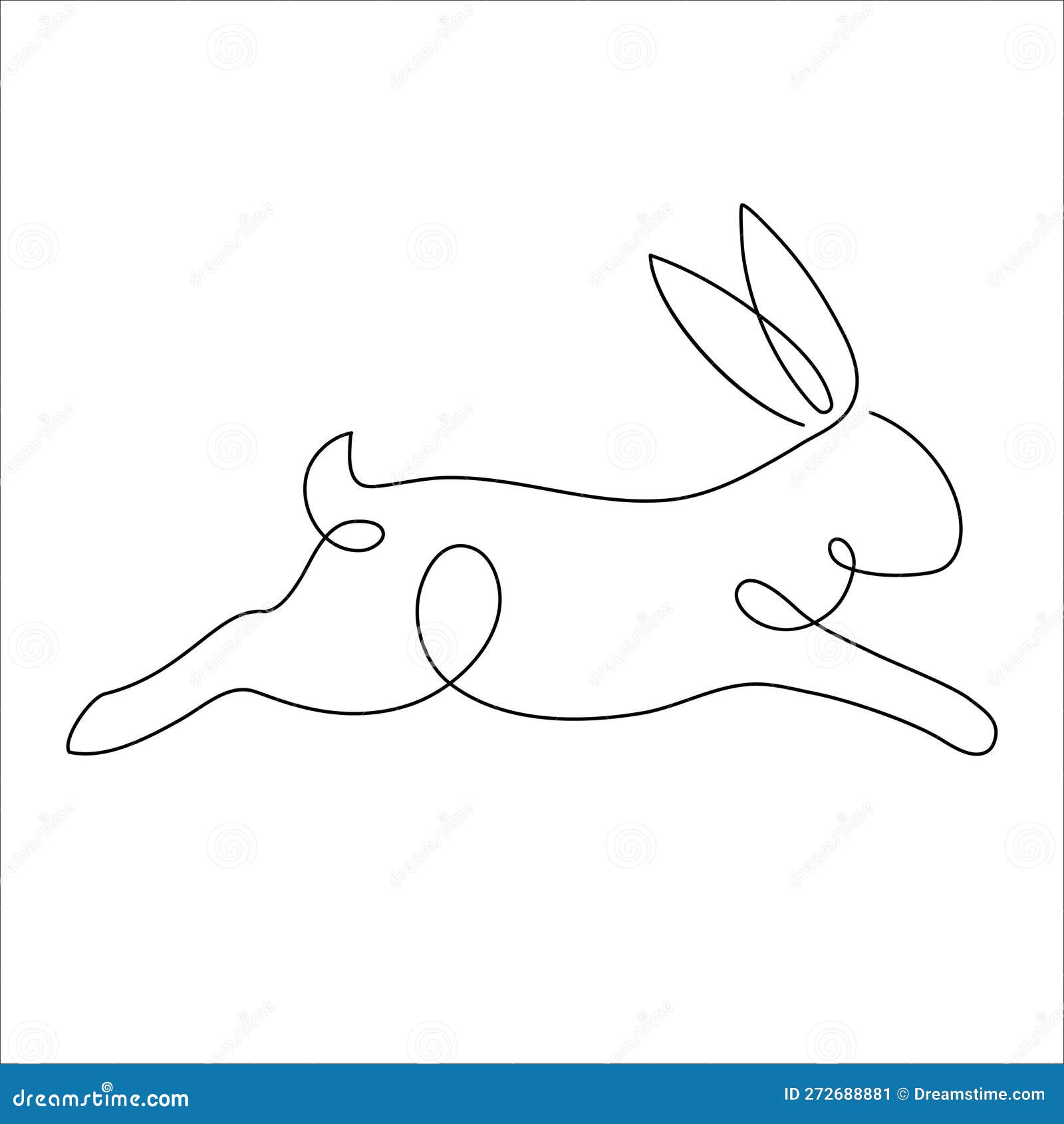Bunny rabbit line art icon stock vector. Illustration of contour ...