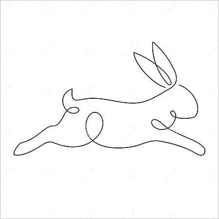 Bunny rabbit line art icon stock vector. Illustration of contour ...