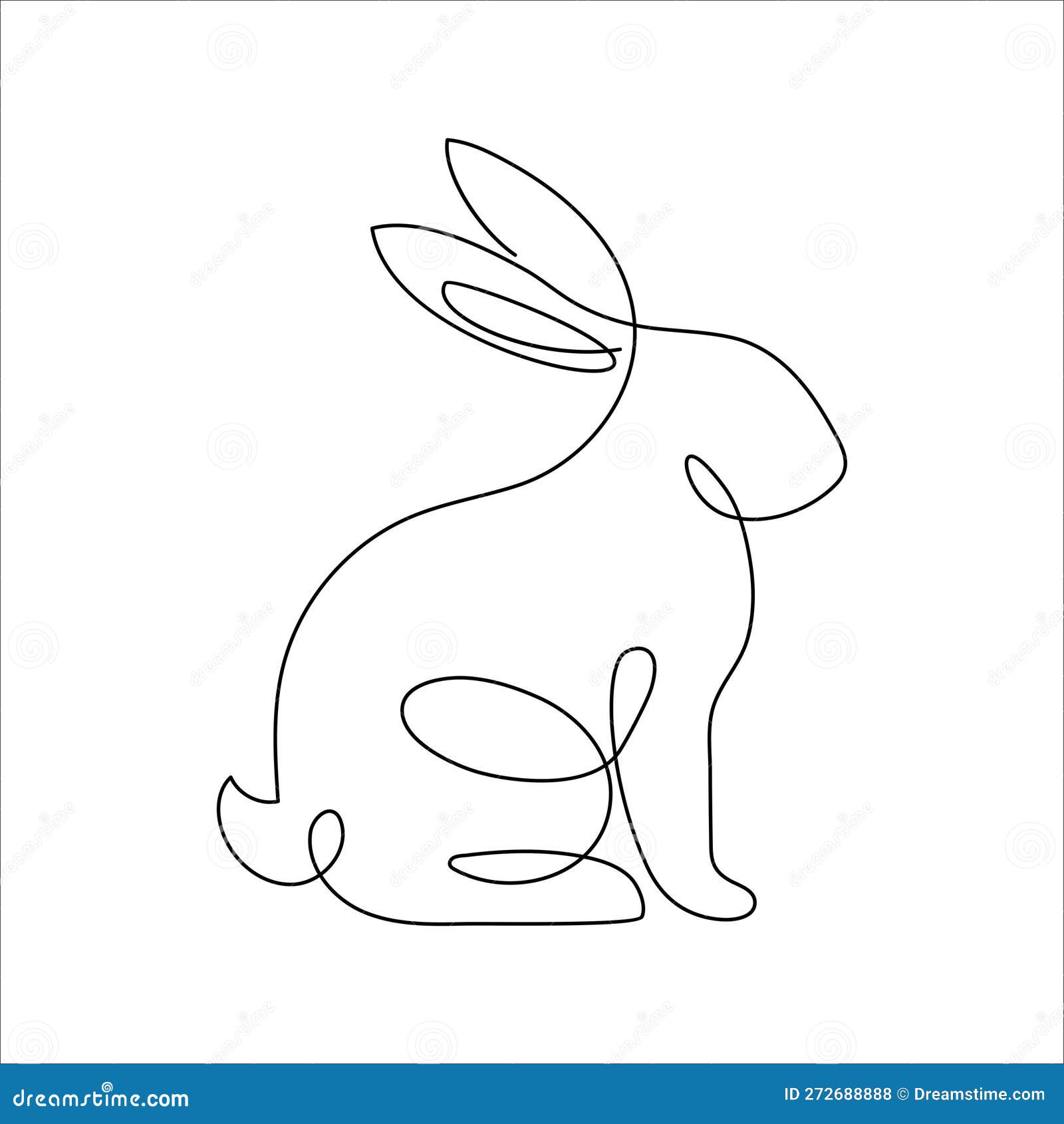 Bunny rabbit line art icon stock vector. Illustration of outline ...