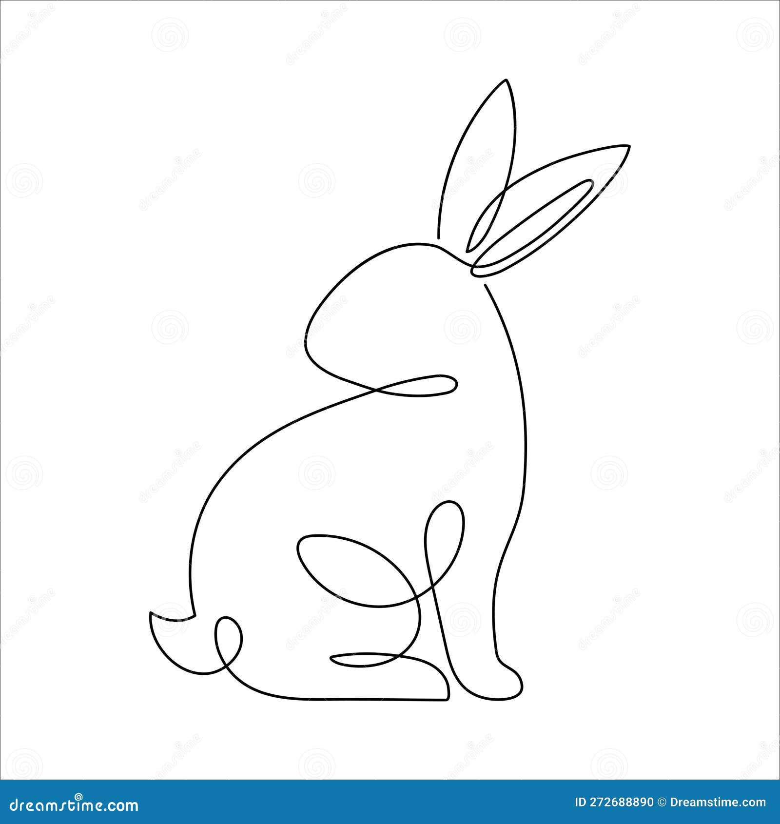 Bunny rabbit line art icon stock vector. Illustration of sketch - 272688890