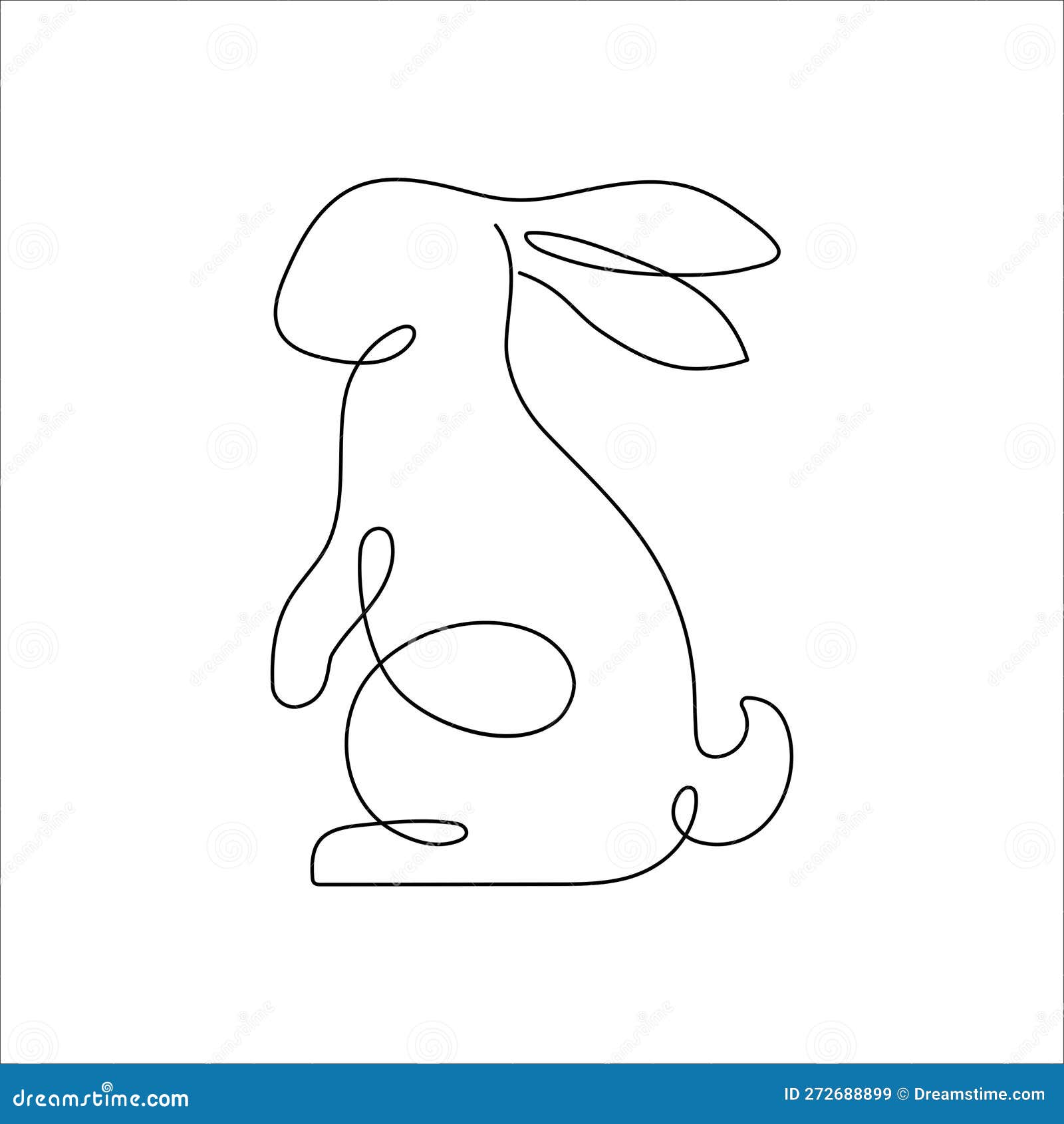 Bunny rabbit line art icon stock vector. Illustration of logo - 272688899