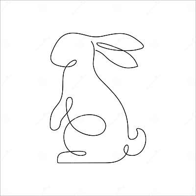 Bunny rabbit line art icon stock vector. Illustration of logo - 272688899