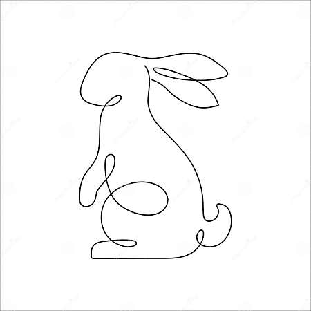 Bunny rabbit line art icon stock vector. Illustration of logo - 272688899
