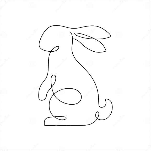 Bunny rabbit line art icon stock vector. Illustration of logo - 272688899