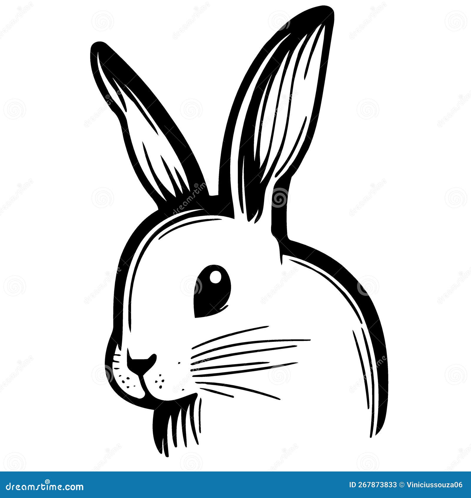 Bunny Rabbit Mammal Animal Head Stock Vector - Illustration of head ...