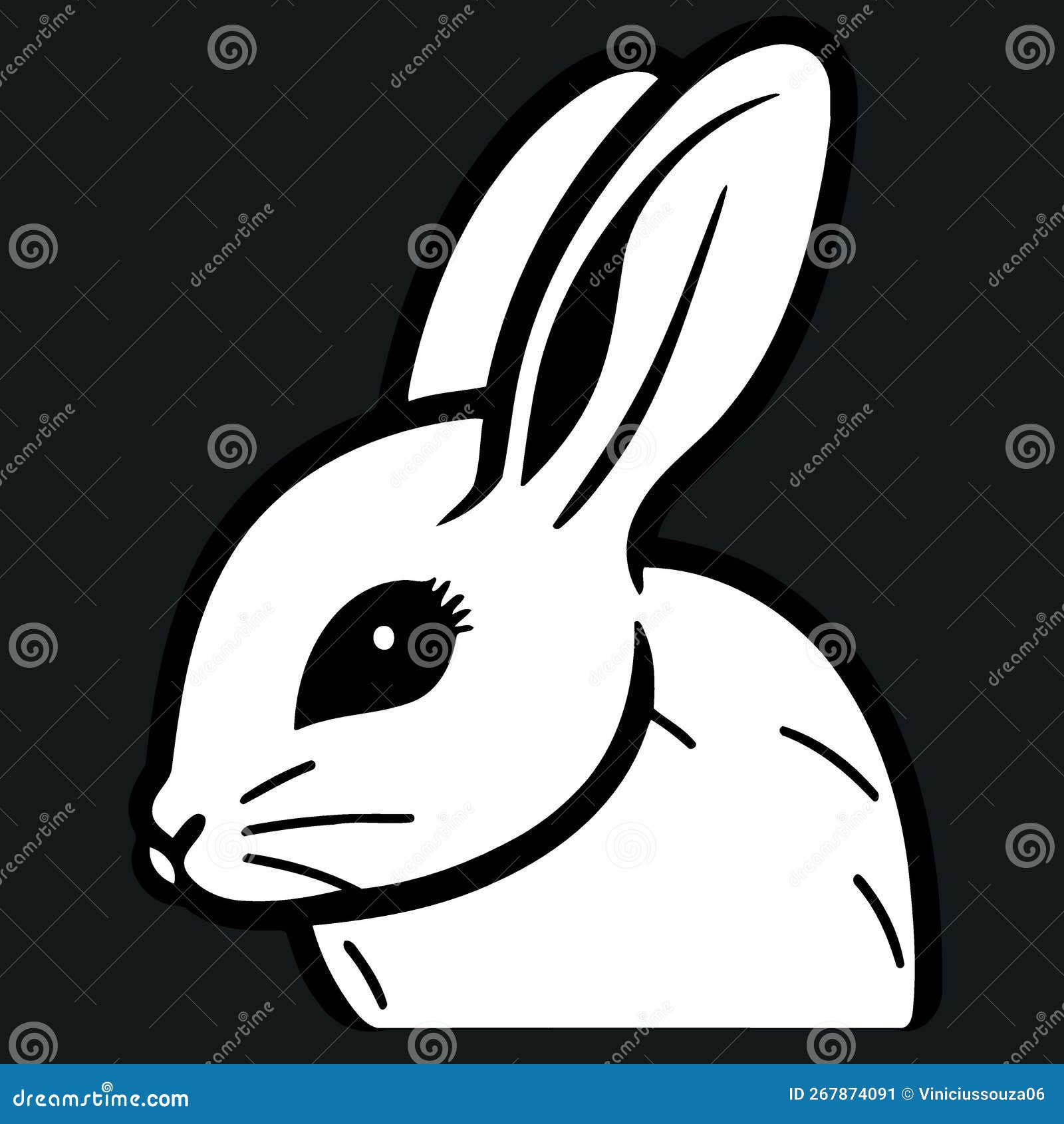 Bunny Rabbit Mammal Animal Head Stock Vector - Illustration of mammal ...