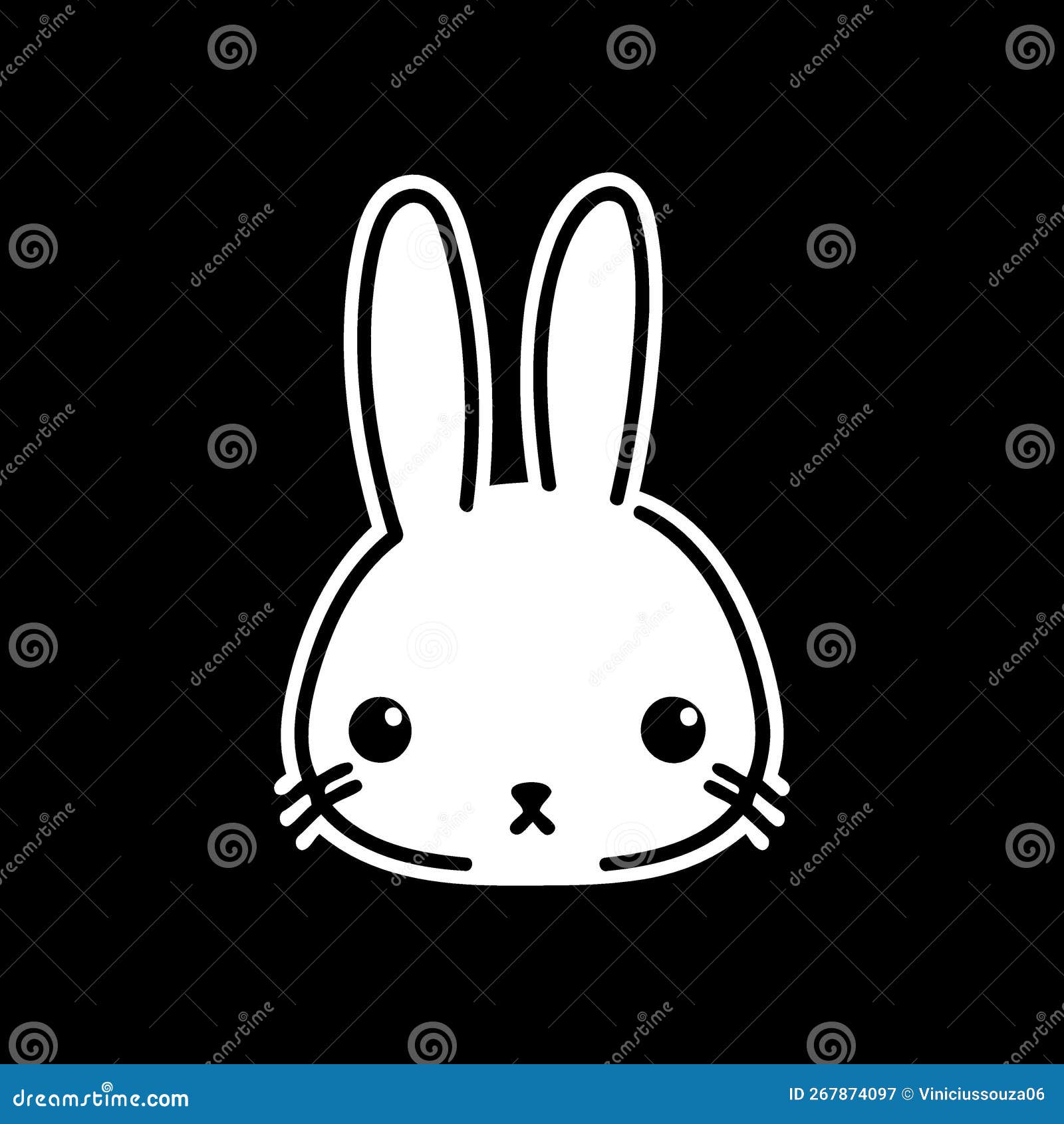 Bunny Rabbit Mammal Animal Head Stock Vector - Illustration of vector ...