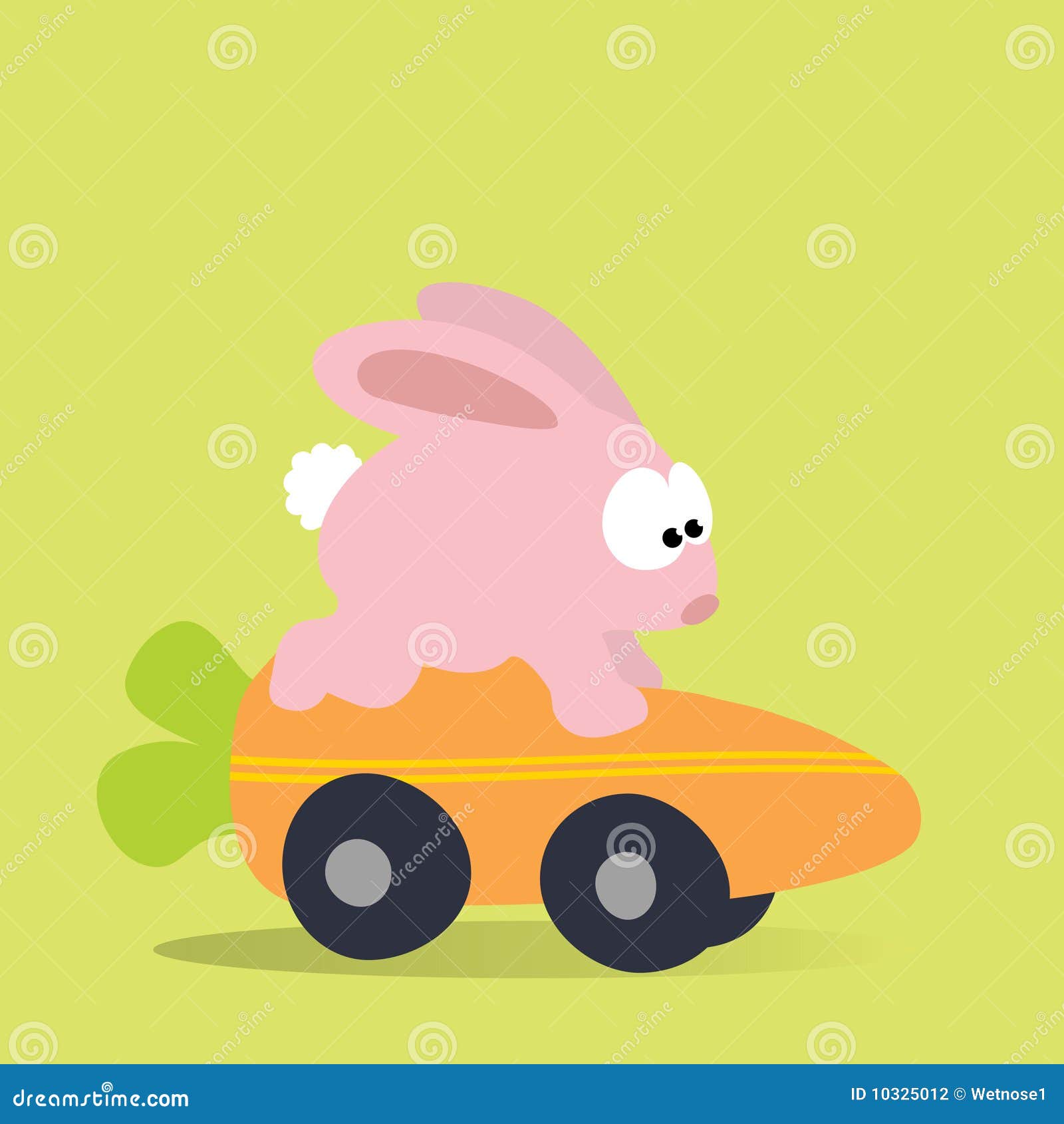 Bunny Racing Carrot Mobile stock vector. Illustration of auto - 10325012