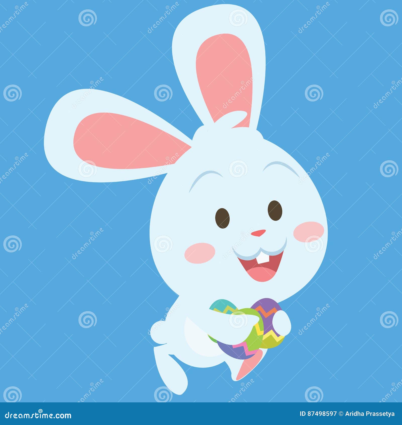 Bunny Running Character Vector Art Stock Vector - Illustration of ...