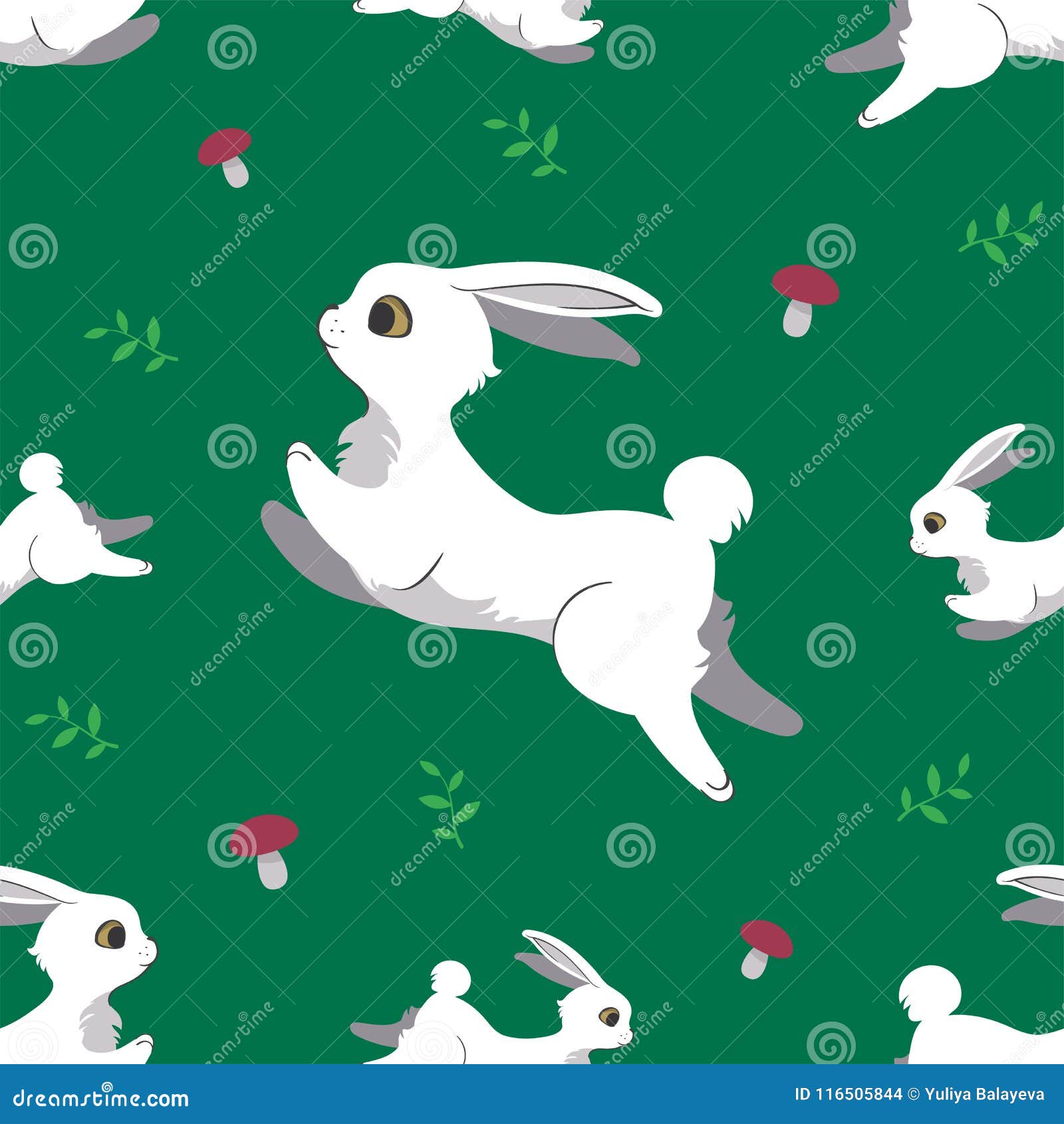 Bunny seamless pattern stock vector. Illustration of element - 116505844