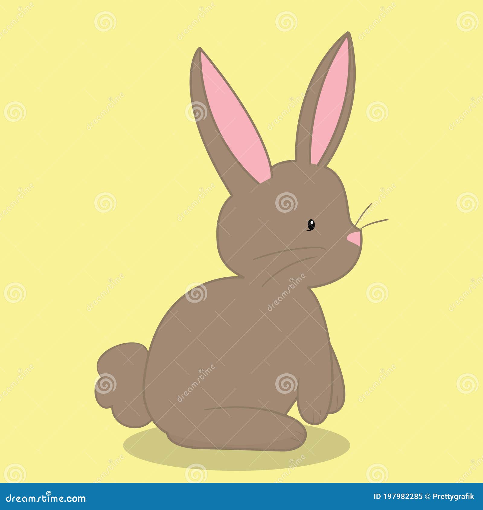 Bunny Sideview Brown 01 Cartoon Vector | CartoonDealer.com #197982285