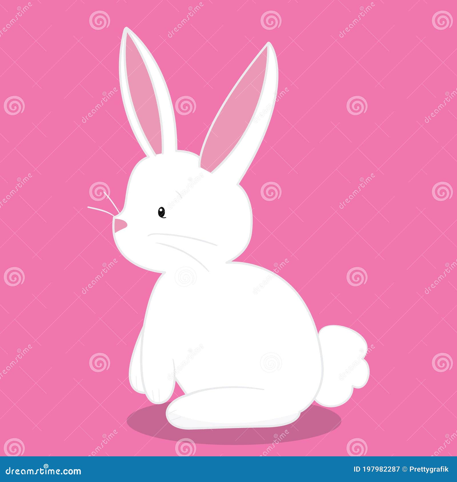 Bunny sideview white 03 stock vector. Illustration of sideview - 197982287