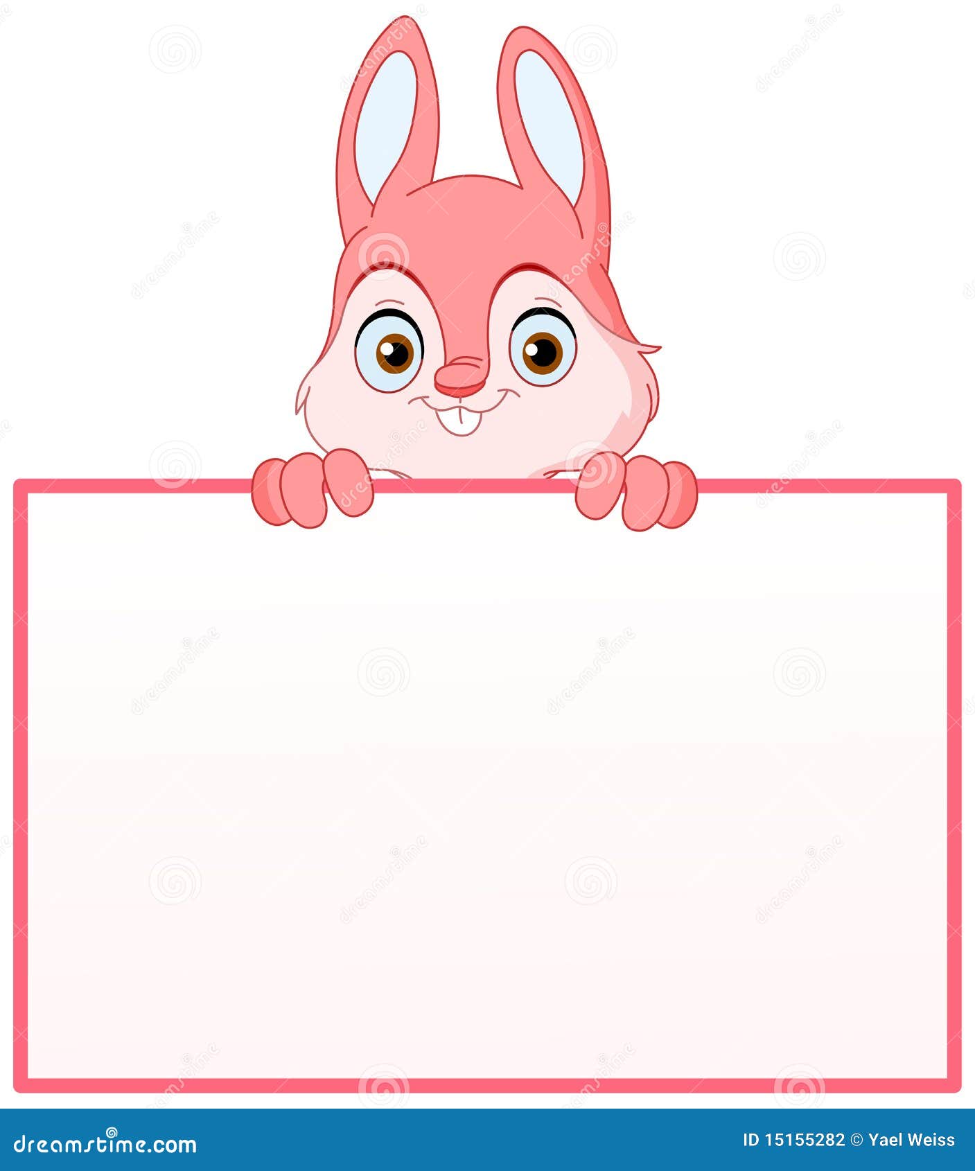 Bunny with sign stock vector. Illustration of isolated - 15155282