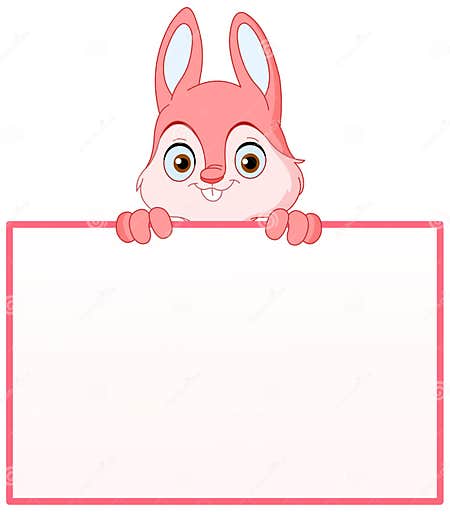 Bunny with sign stock vector. Illustration of isolated - 15155282