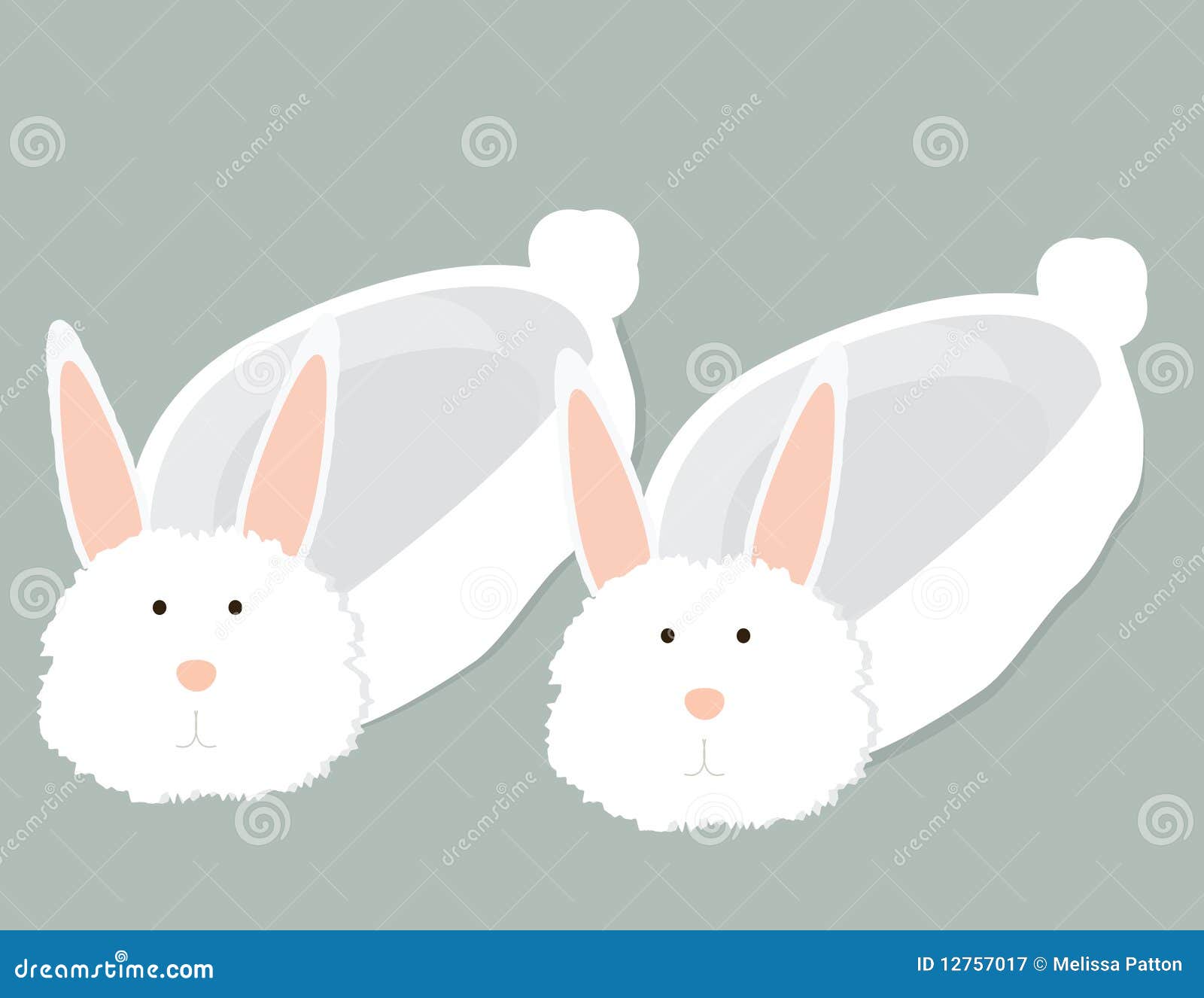 Bunny slippers stock vector. Illustration of hare, comfortable - 12757017