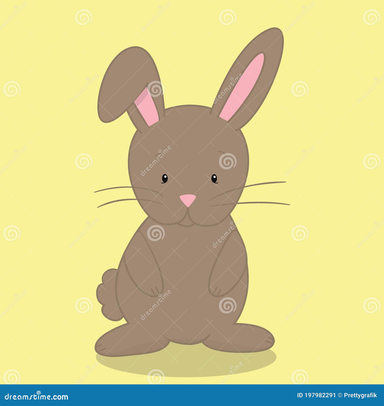 Bunny standing brown 07 stock vector. Illustration of bunny - 197982291