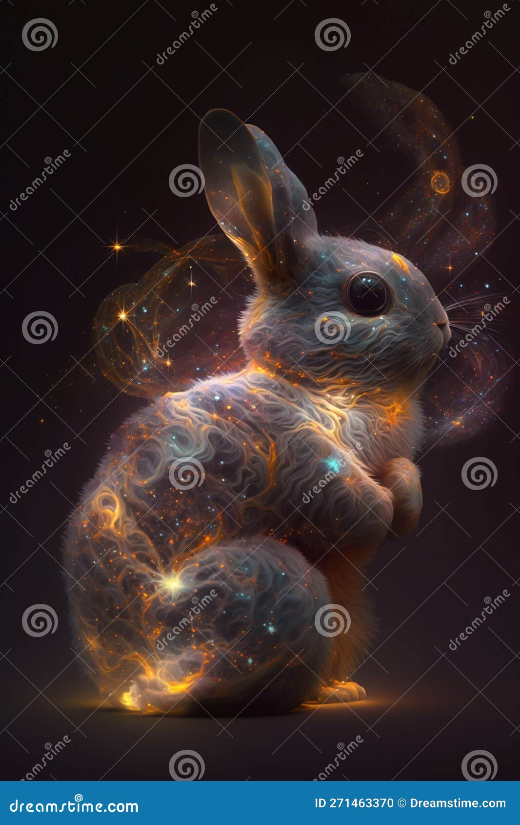 Bunny Star Nebula Smoke Galaxy Stock Illustration - Illustration of ...
